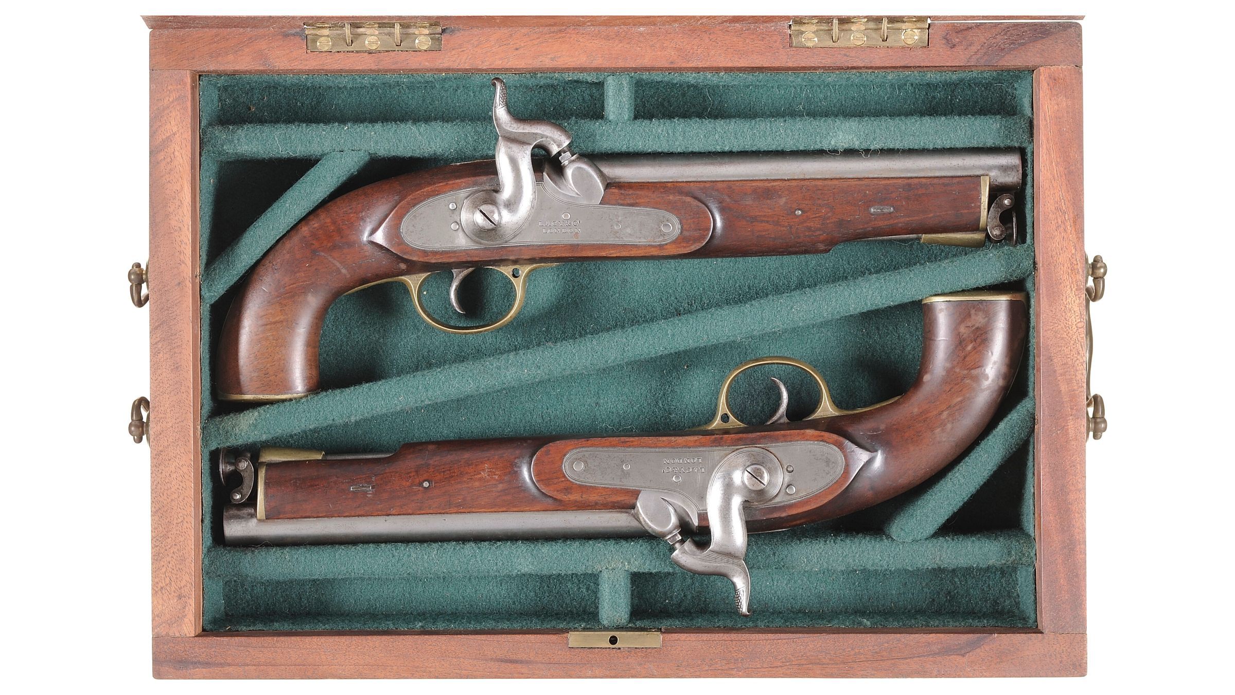 Cased Pair of Lacy & Co. Pattern 1842 Volunteer Style Pistols | Rock ...