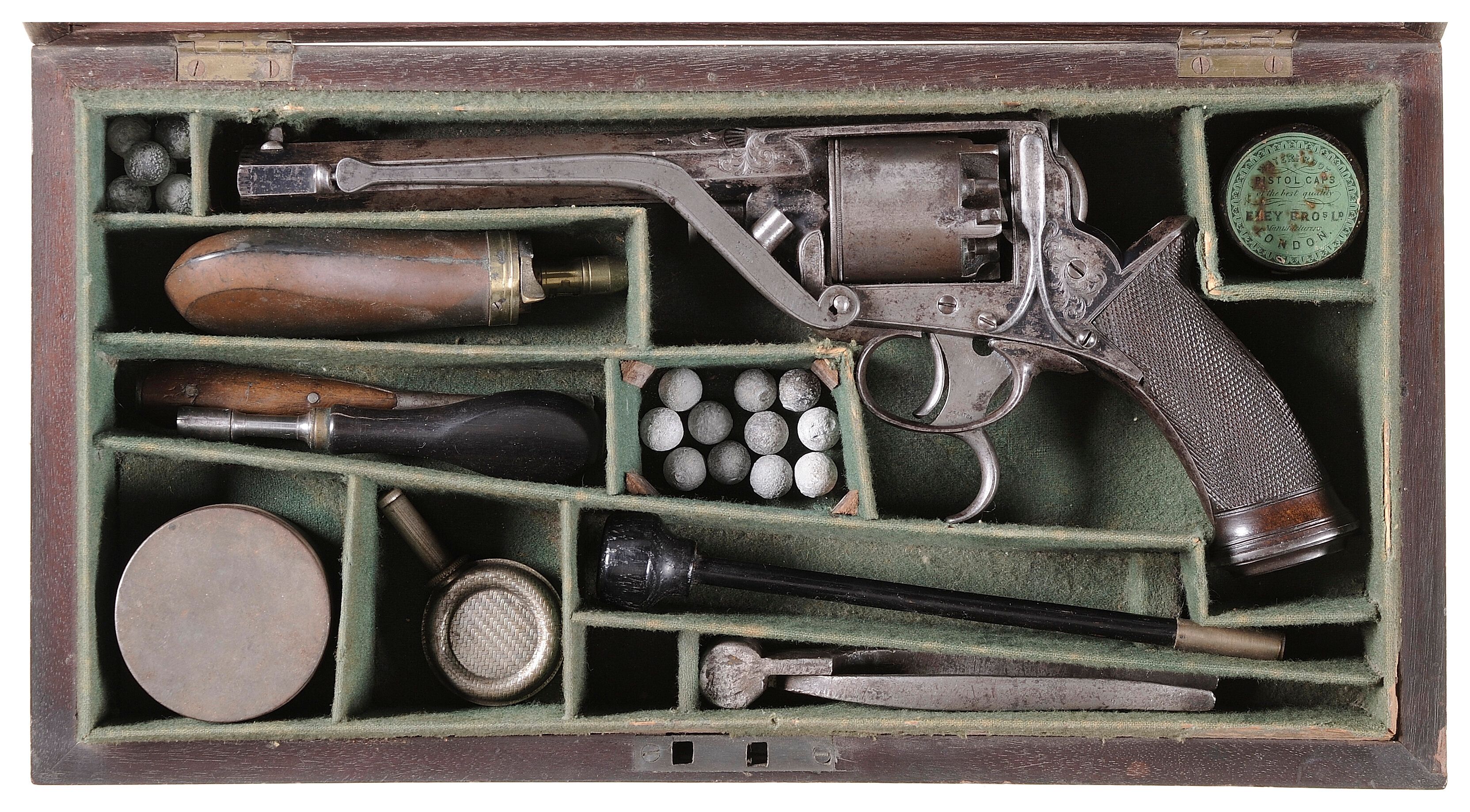 Cased William Tranter Patent Double Trigger Revolver | Rock Island Auction