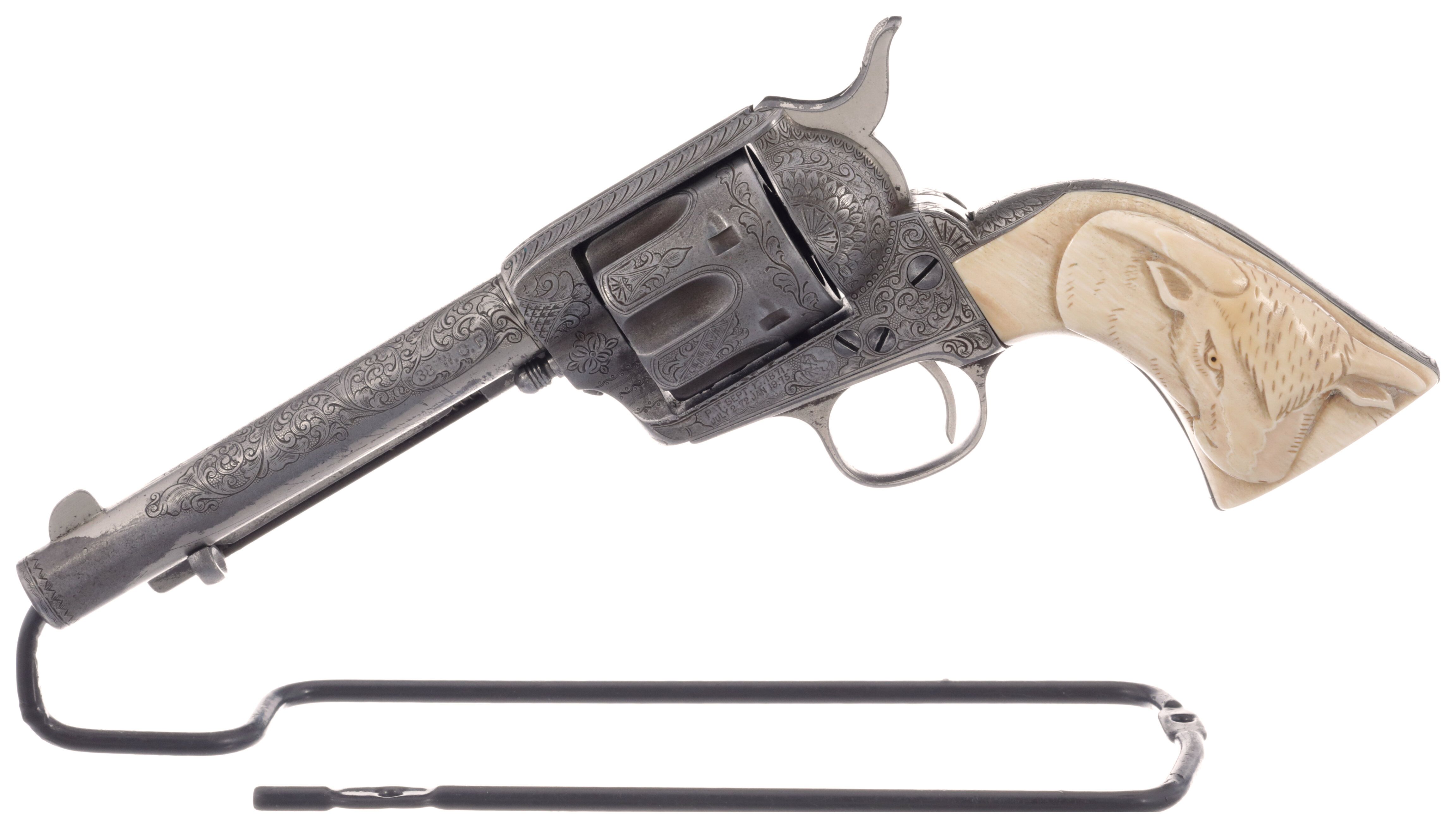 Engraved Antique Black Powder Frame Colt Single Action Army | Rock ...