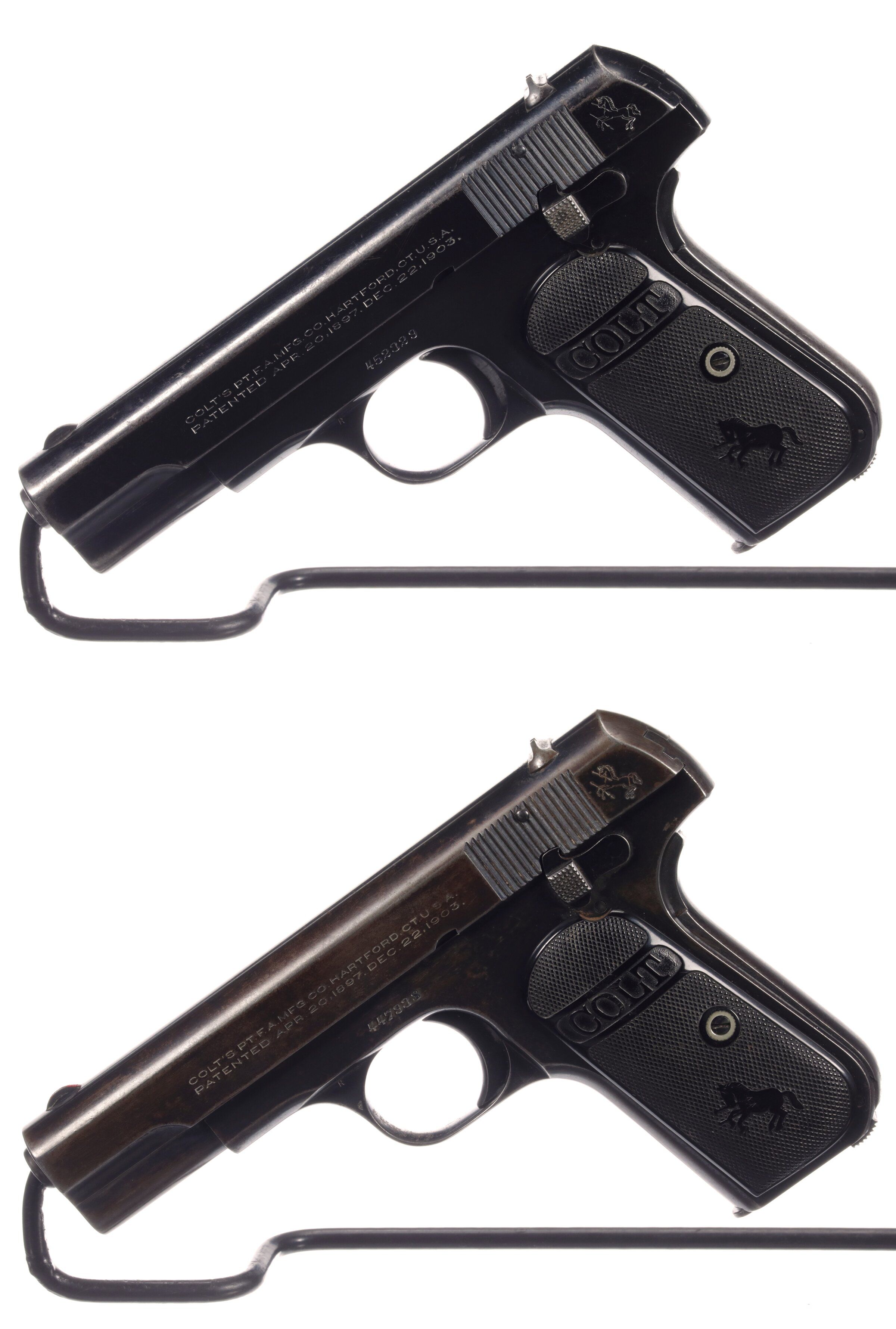 Two Colt Model Pocket Hammerless Semi-Automatic Pistols | Rock Island ...