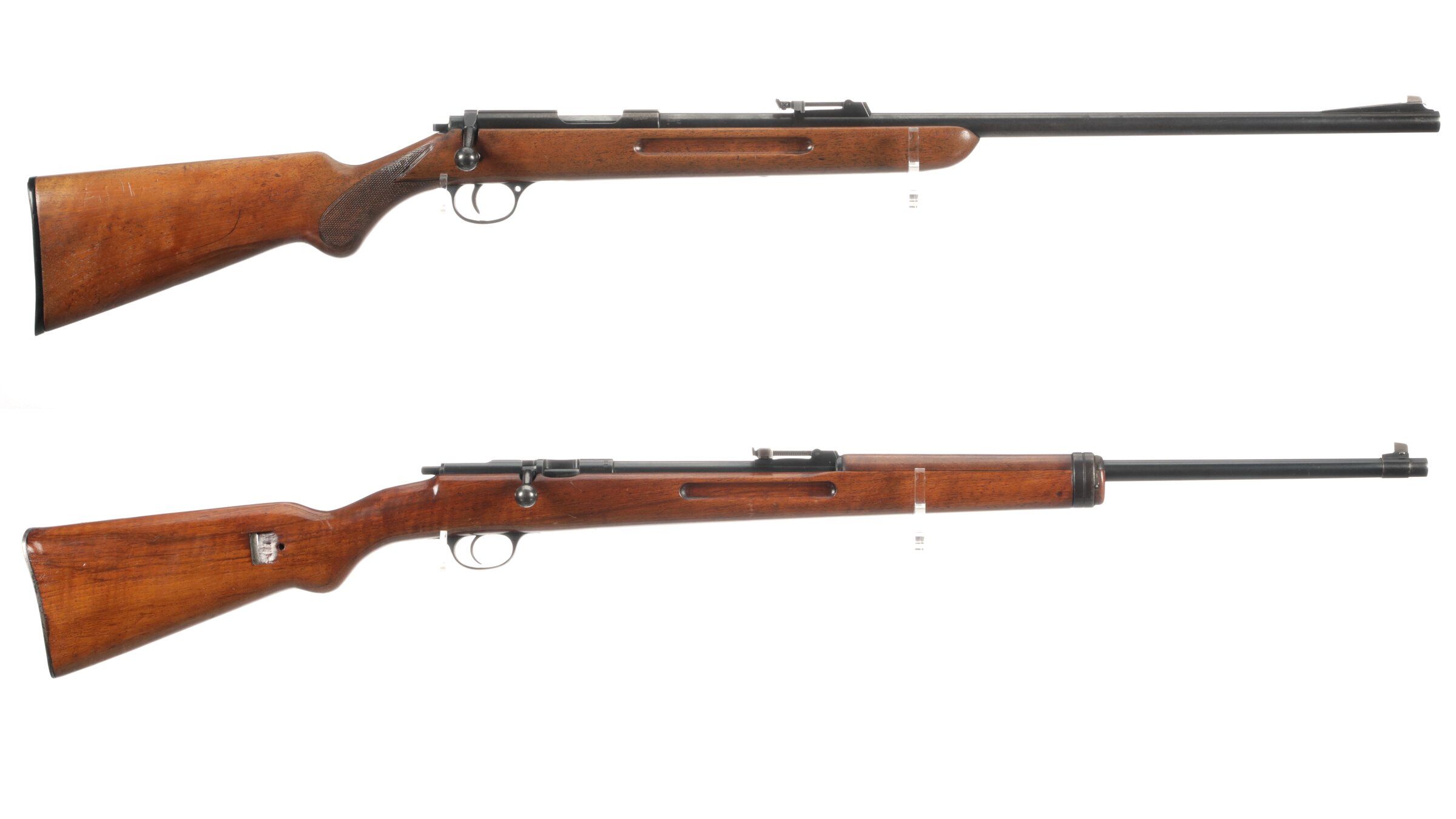 Two Pre-World War II German Single Shot Bolt Action Rifles | Rock ...