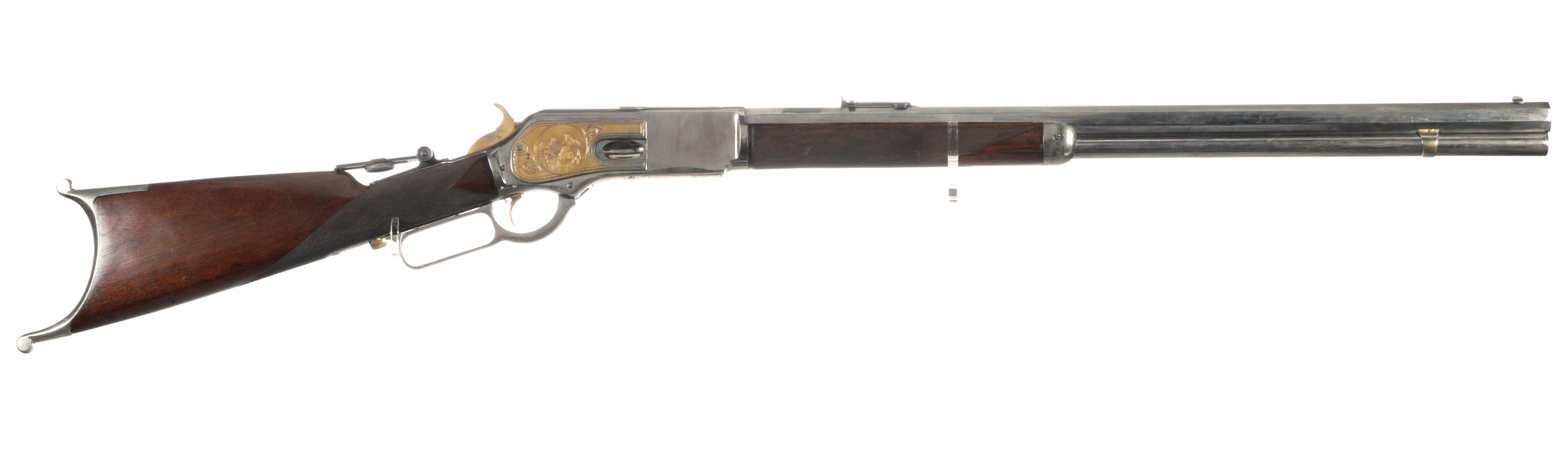 Engraved and Plated Winchester Model 1876 Lever Action Rifle | Rock ...