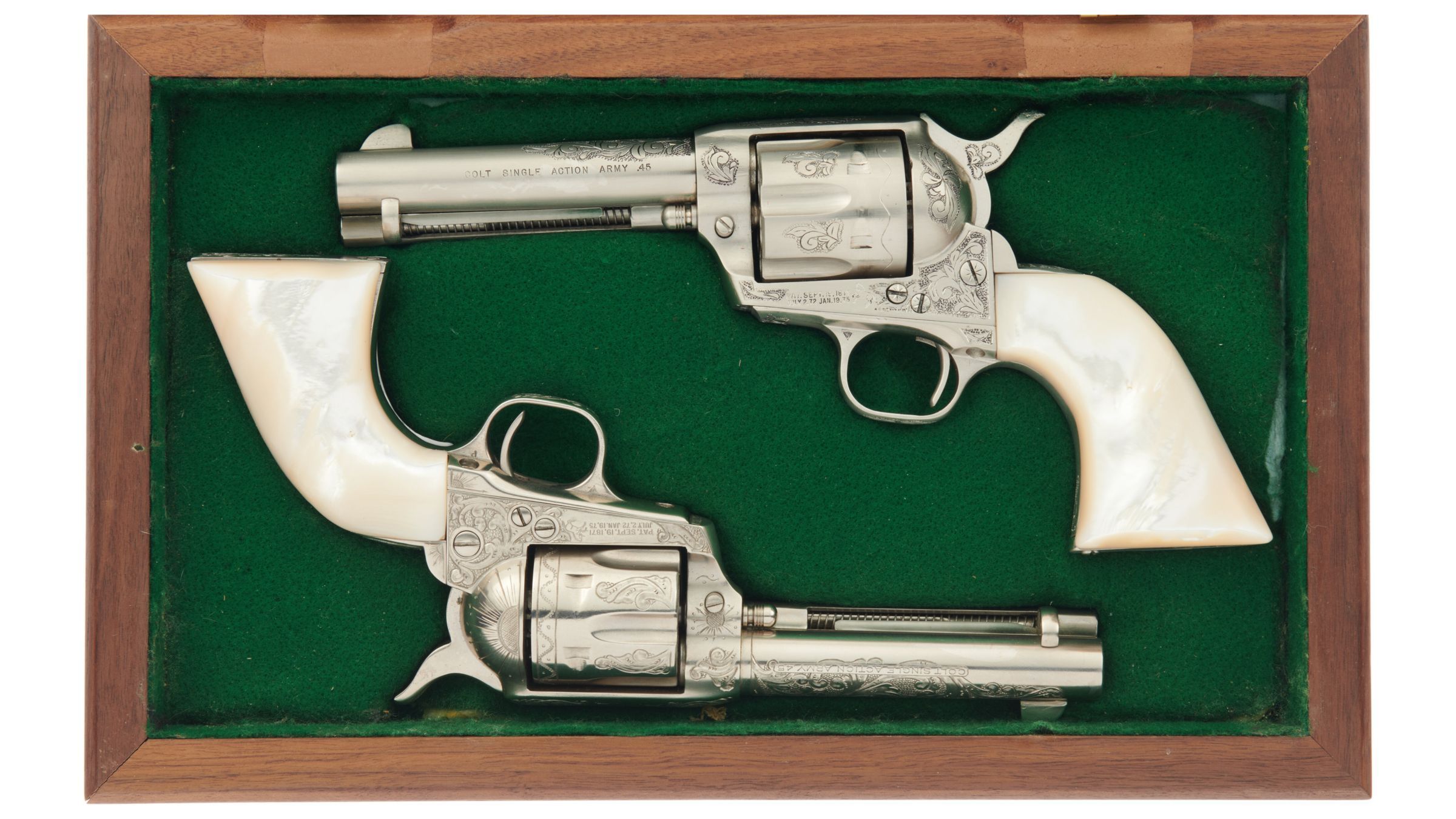 Cased Pair of Engraved Second Generation Colt SAA Revolvers | Rock Island Auction