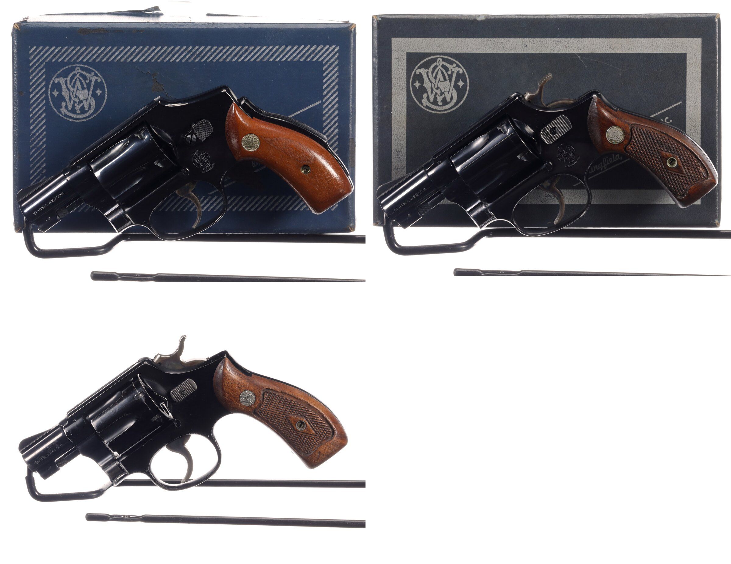 Three Smith & Wesson Snub-Nosed Double Action Revolvers | Rock Island ...