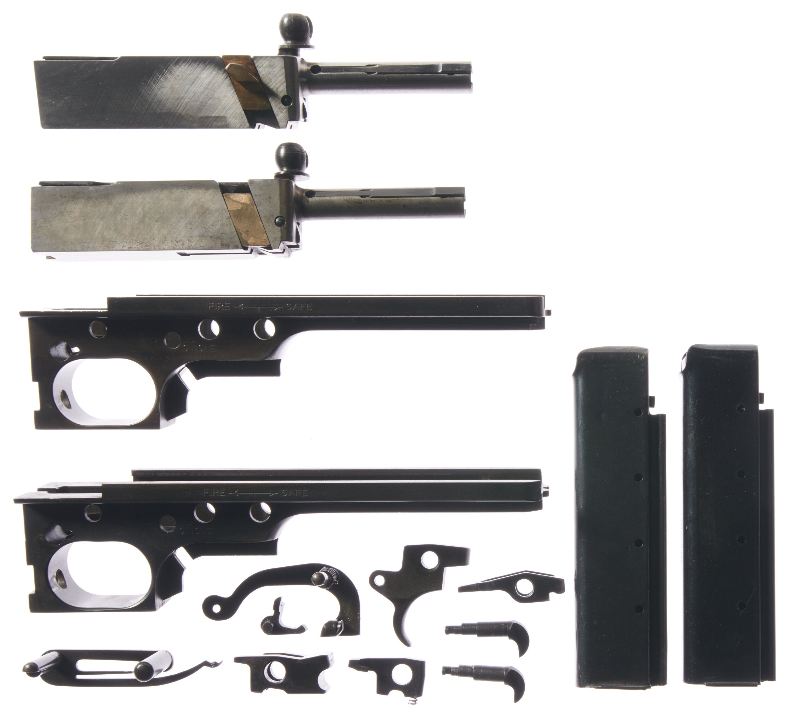 Two Thompson Submachine Gun Trigger Housings with Accessories | Rock ...