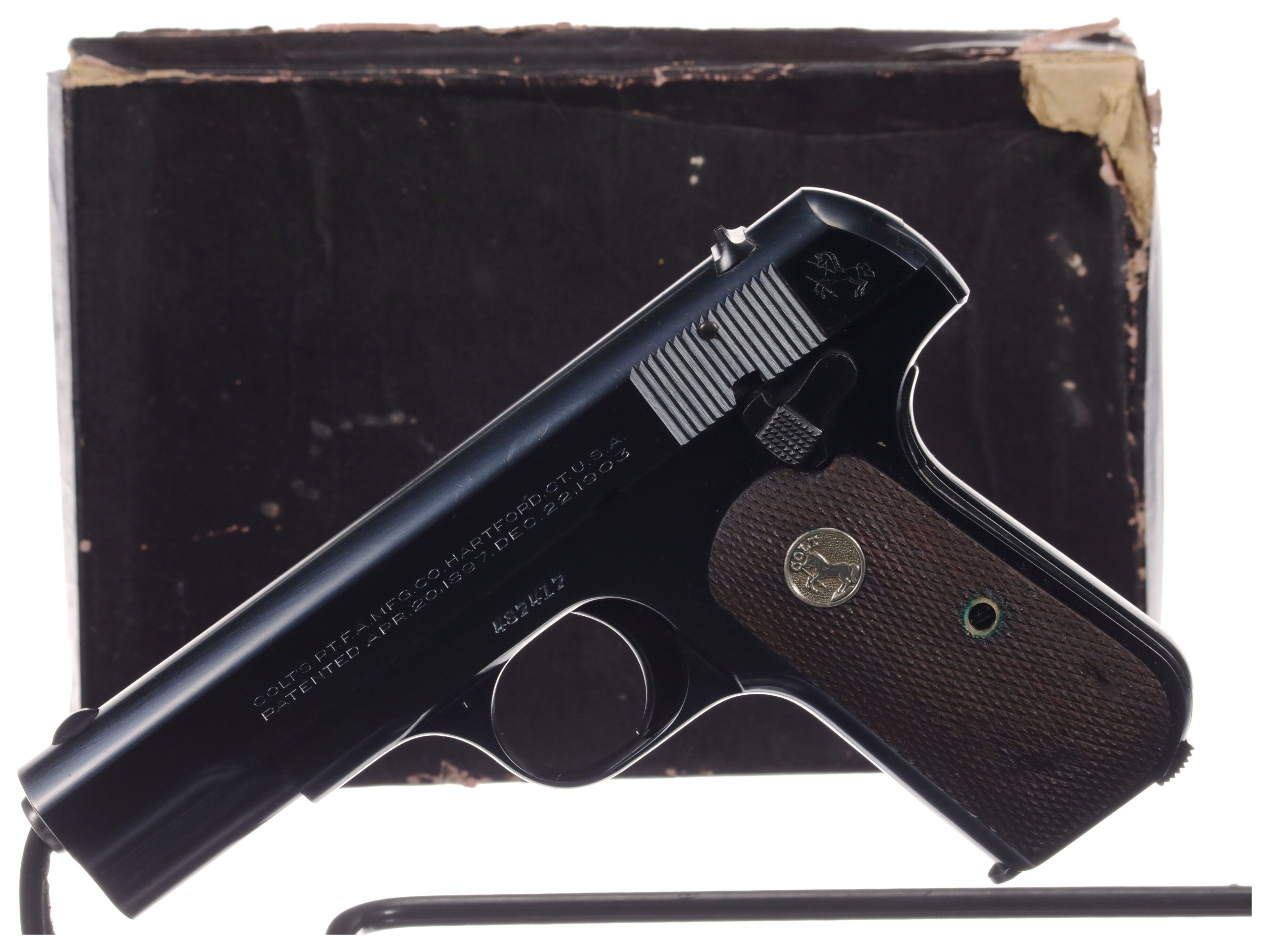Colt Model 1903 Pocket Hammerless Pistol with Box | Rock Island Auction