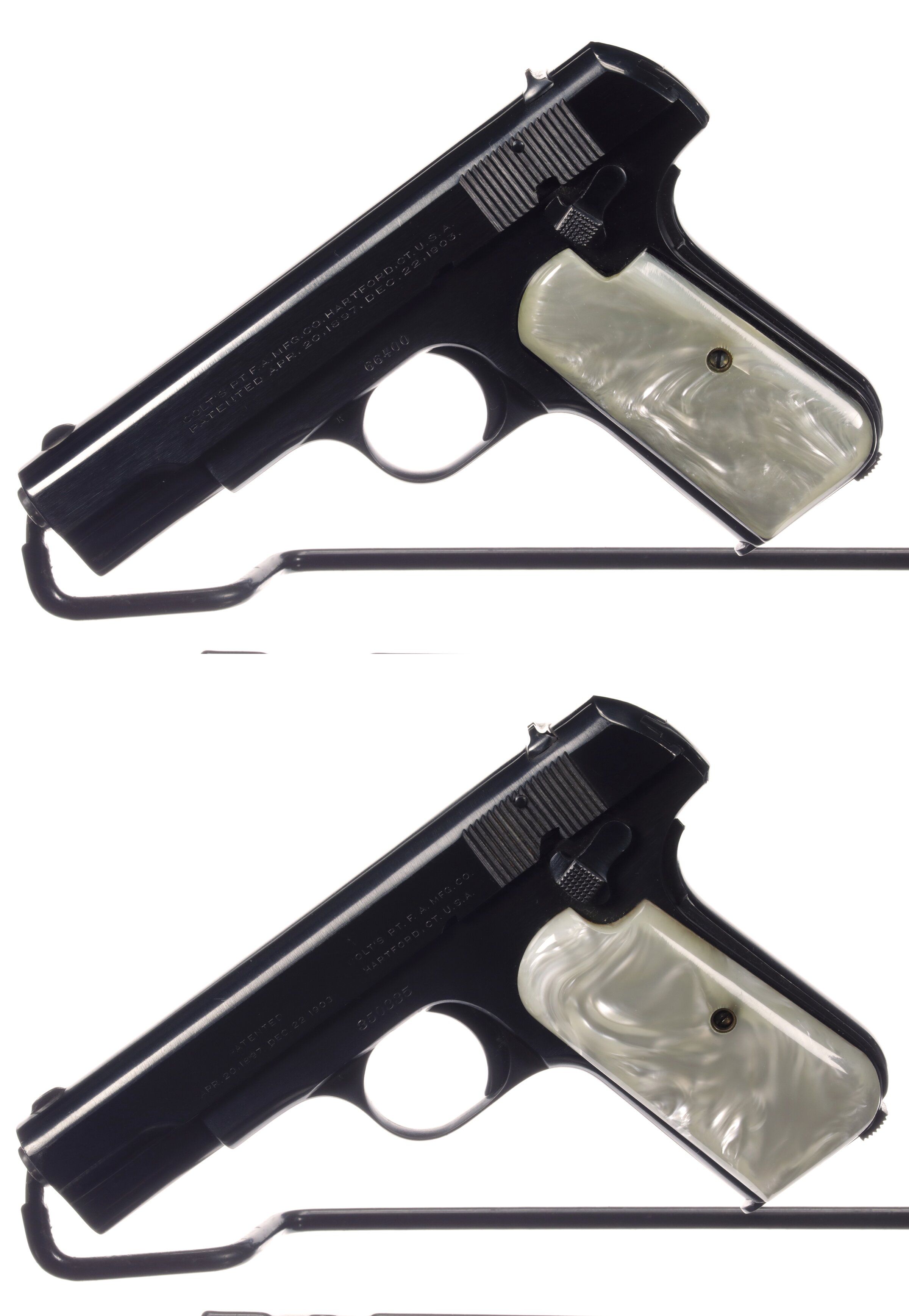 Two Colt Model Pocket Hammerless Semi-Automatic Pistols | Rock Island ...