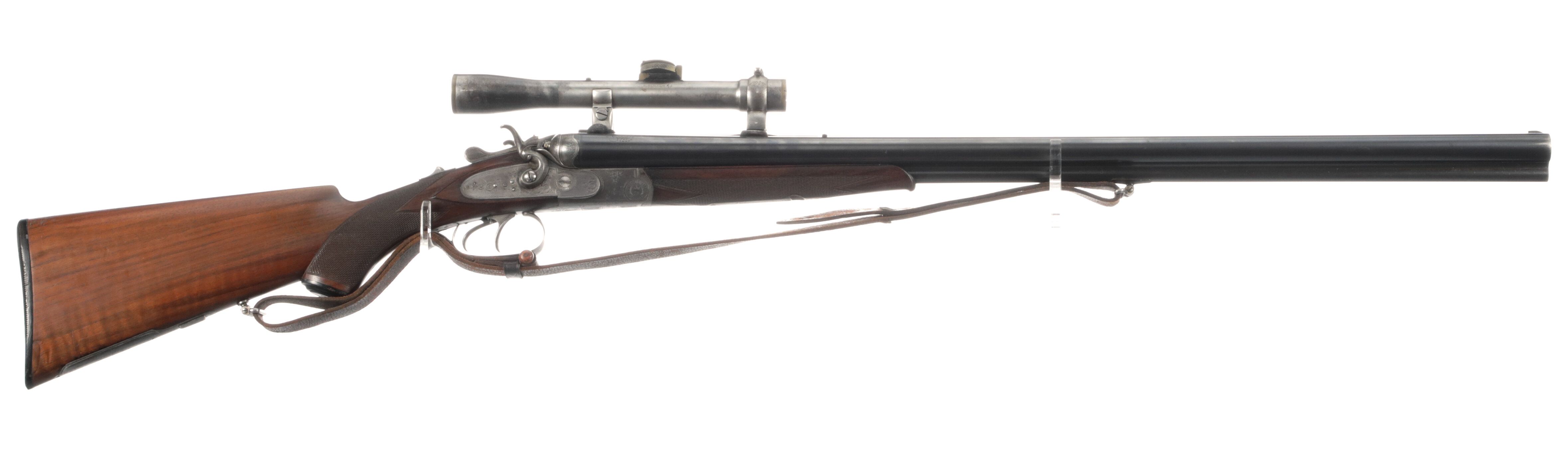 Factory Engraved M. Gruny Hammer Drilling with Scope | Rock Island Auction