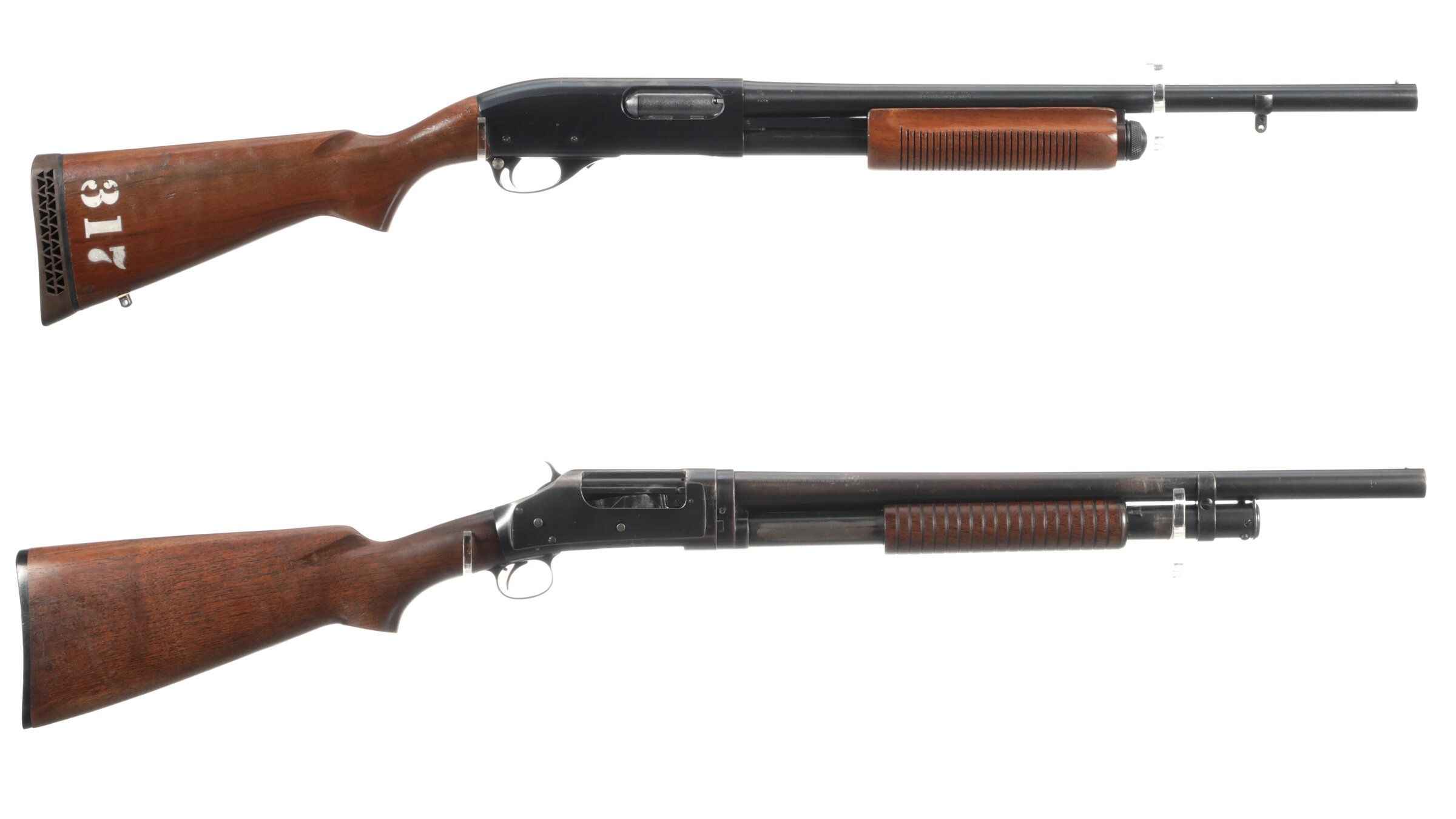 Two Slide Action Riot Shotguns | Rock Island Auction