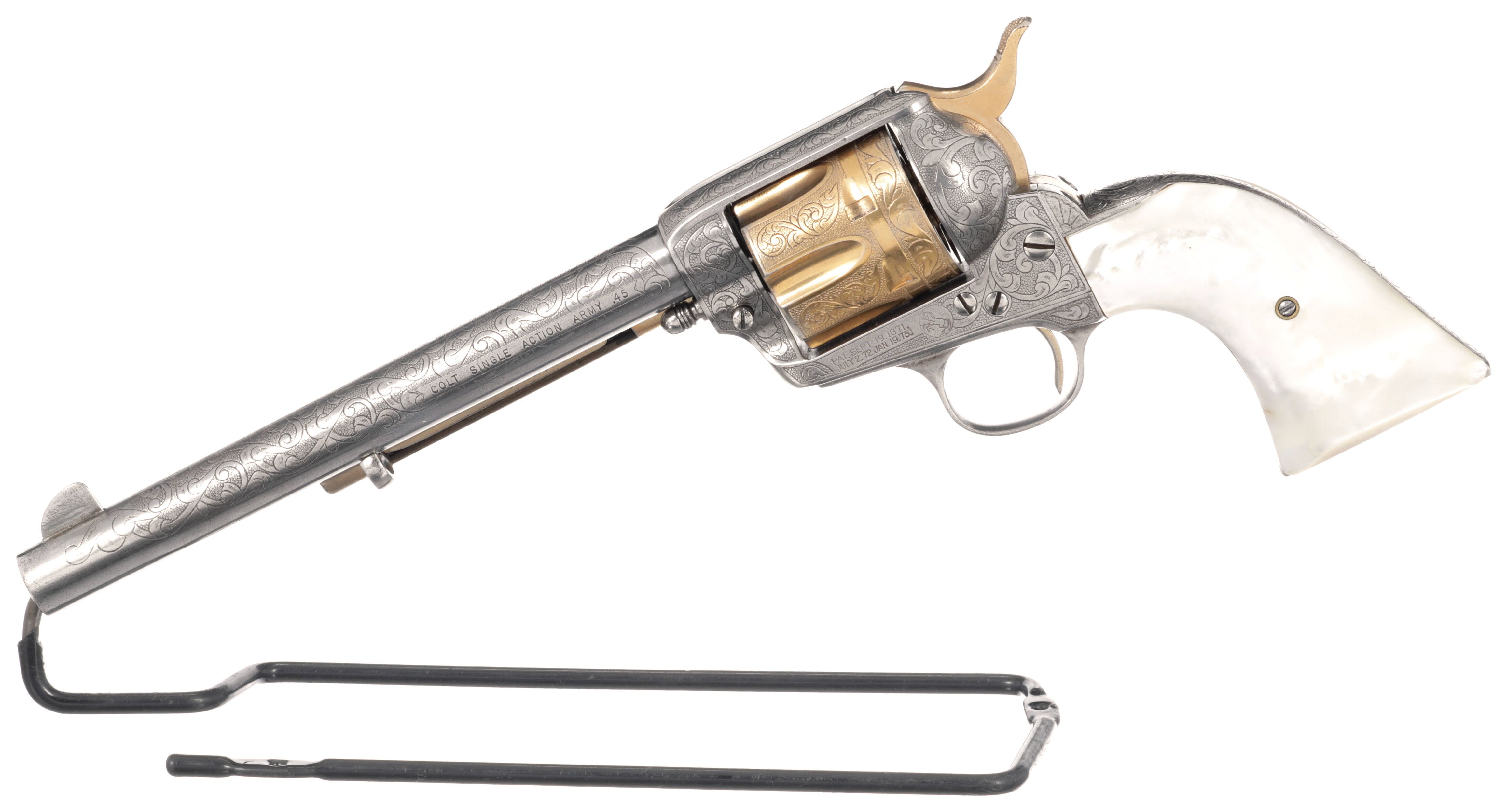 Engraved Colt First Generation Single Action Army Revolver | Rock ...