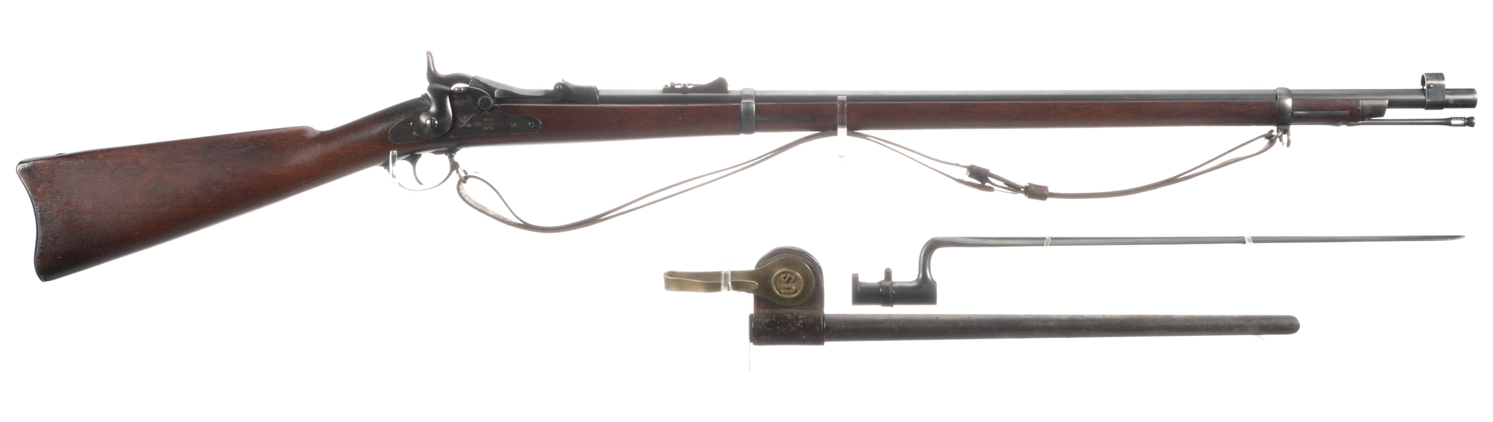U.S. Springfield Model 1873/1877 Trapdoor Rifle with Bayonet | Rock ...