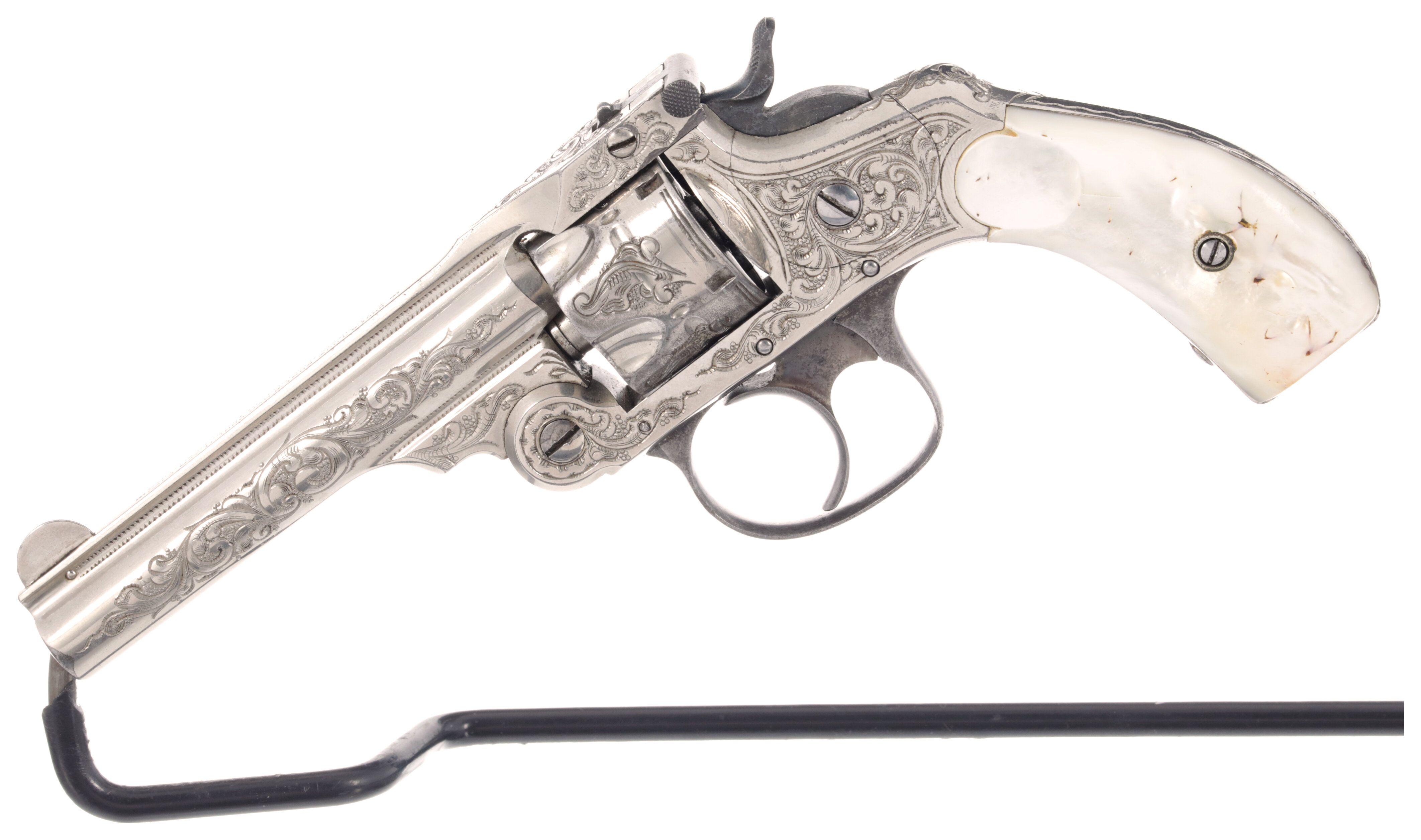 Engraved S&W .32 DA Fourth Model Revolver with Pearl Grips | Rock ...