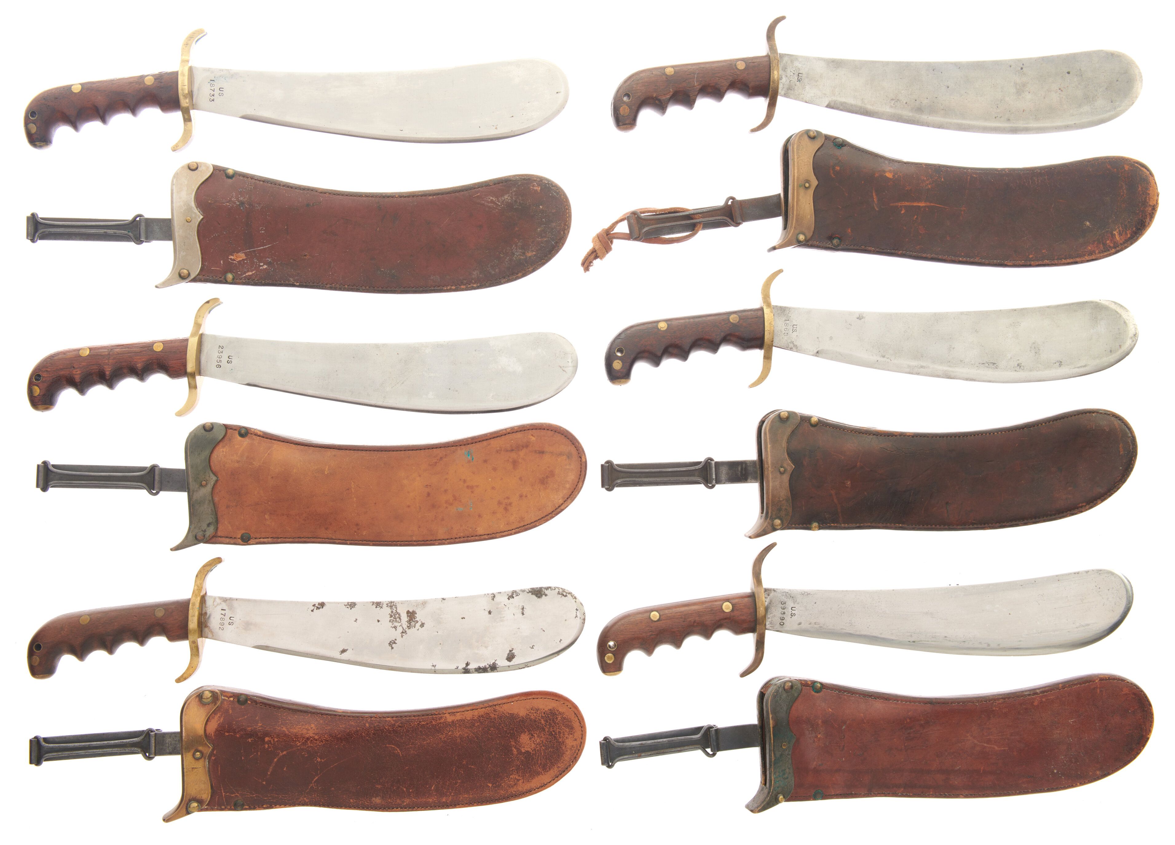 Six U.S. Bolo Knives with Scabbards | Rock Island Auction