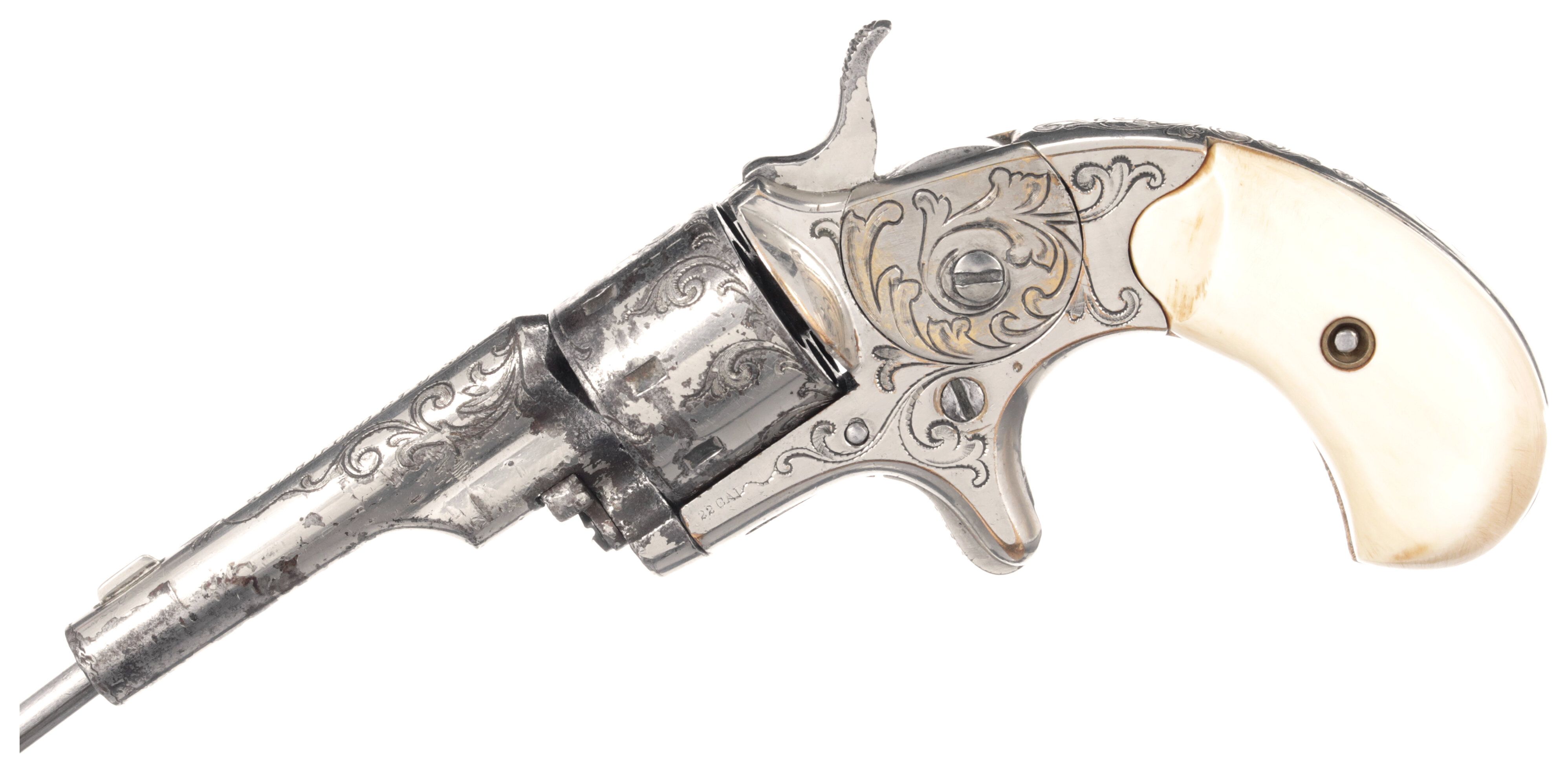 Factory Engraved Colt Open Top Pocket Spur Trigger Revolver | Rock ...