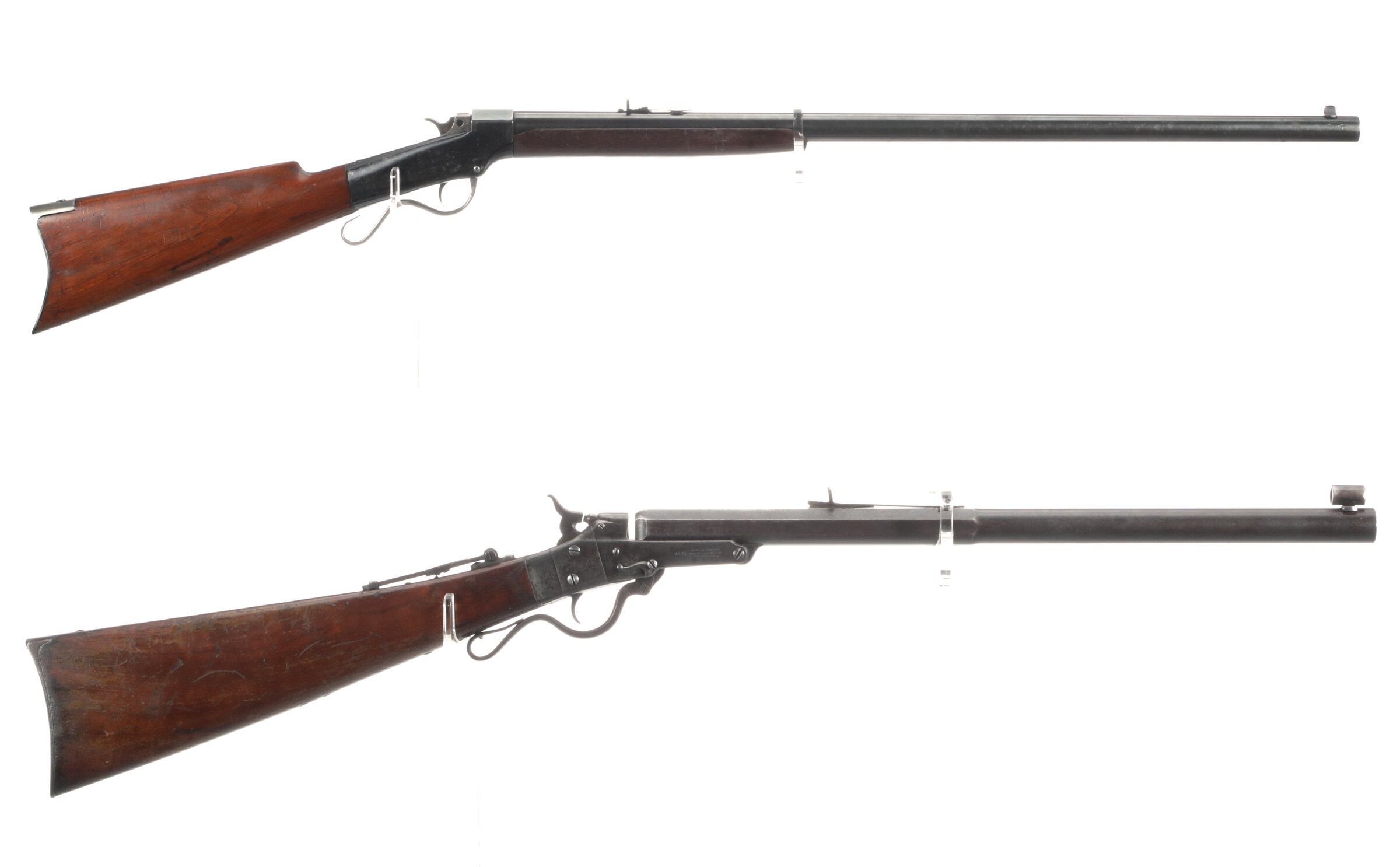 Two Antique American Single Shot Breech Loading Rifles | Rock Island ...