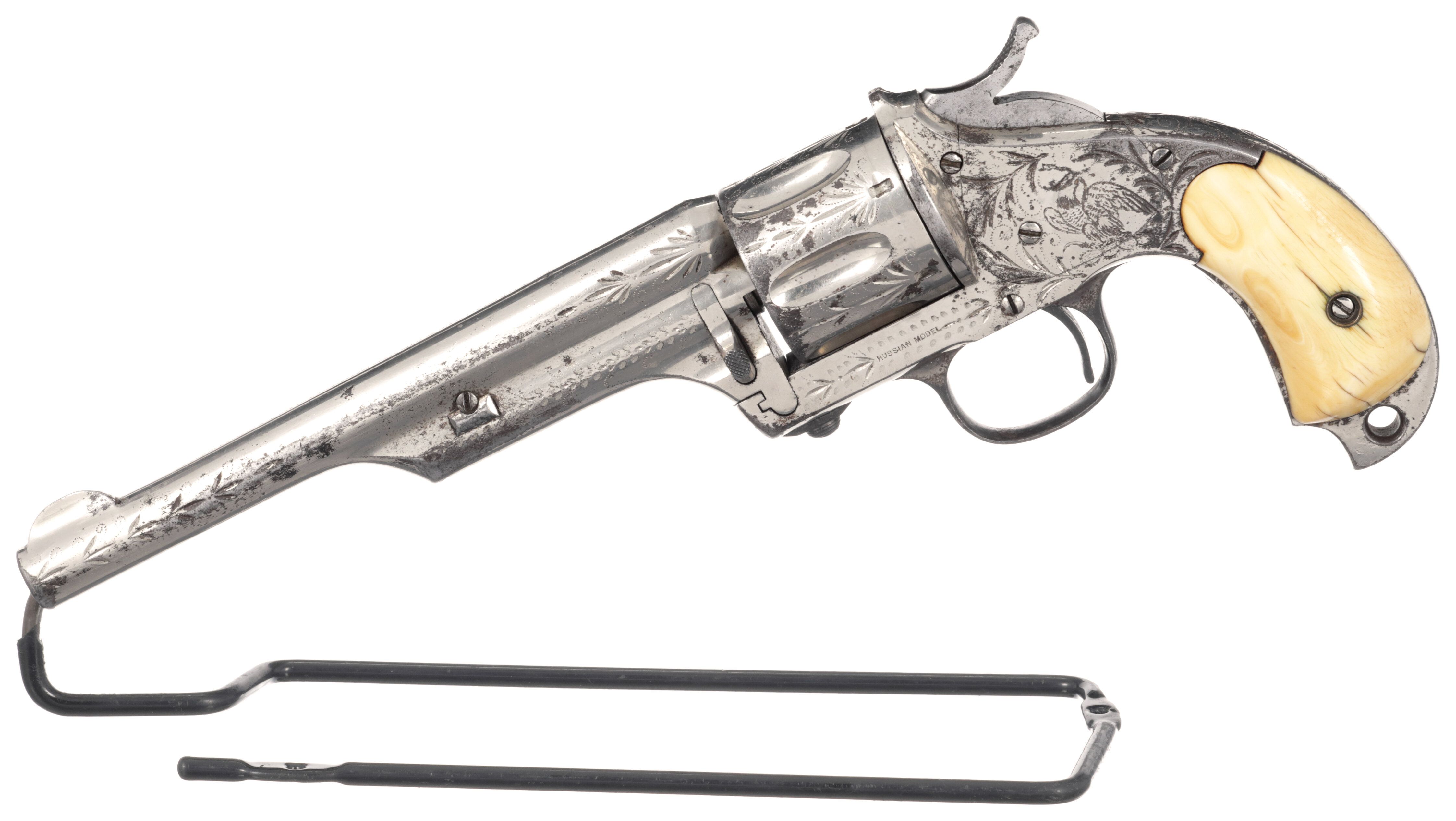 Engraved Merwin, Hulbert & Co. Russian Single Action Revolver | Rock ...