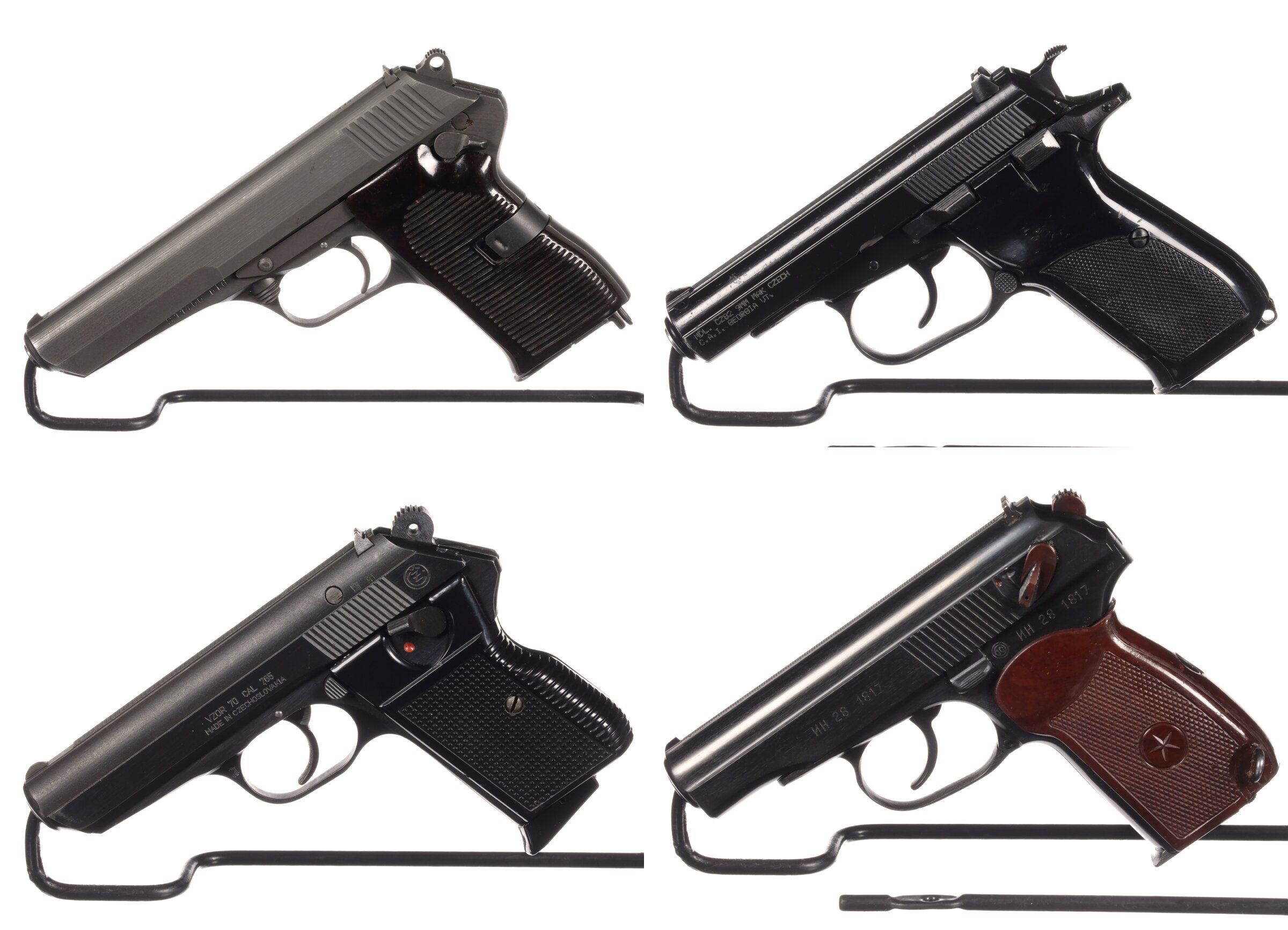 Four Eastern Bloc Military Semi-Automatic Pistols with Holsters | Rock ...