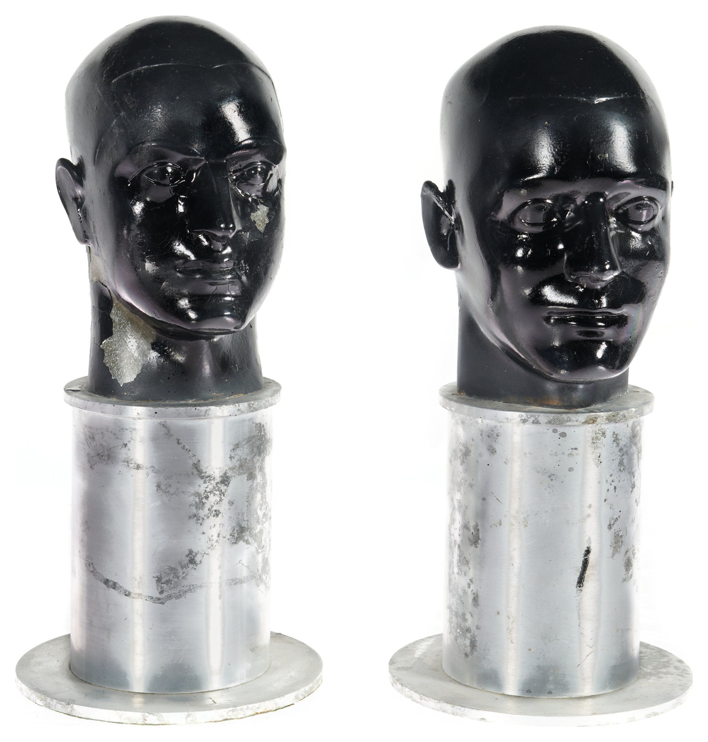 Two Anthropometric Analogous Mannequin Headforms | Rock Island Auction