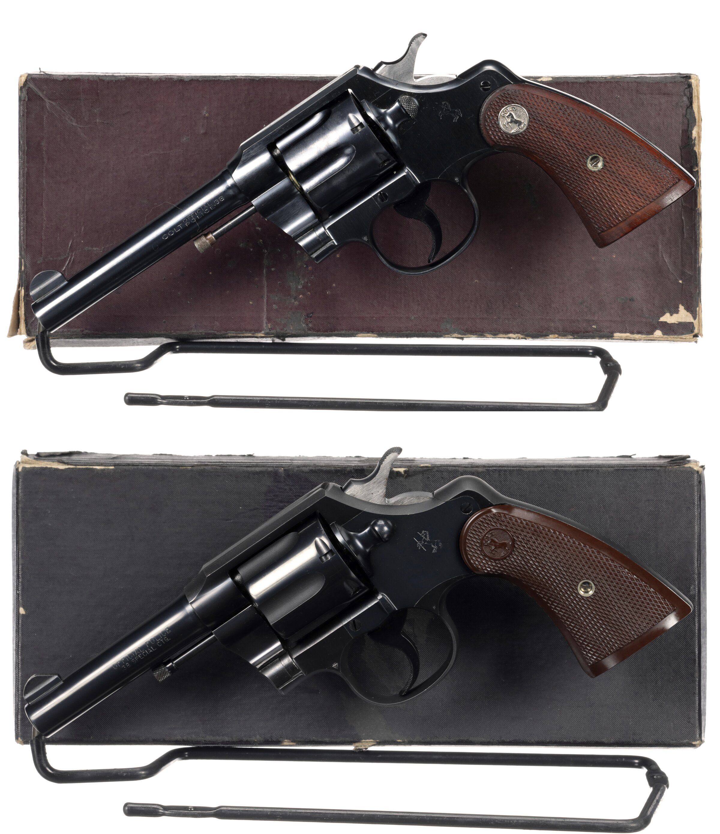 Two Colt Official Police Double Action Revolvers with Boxes | Rock ...