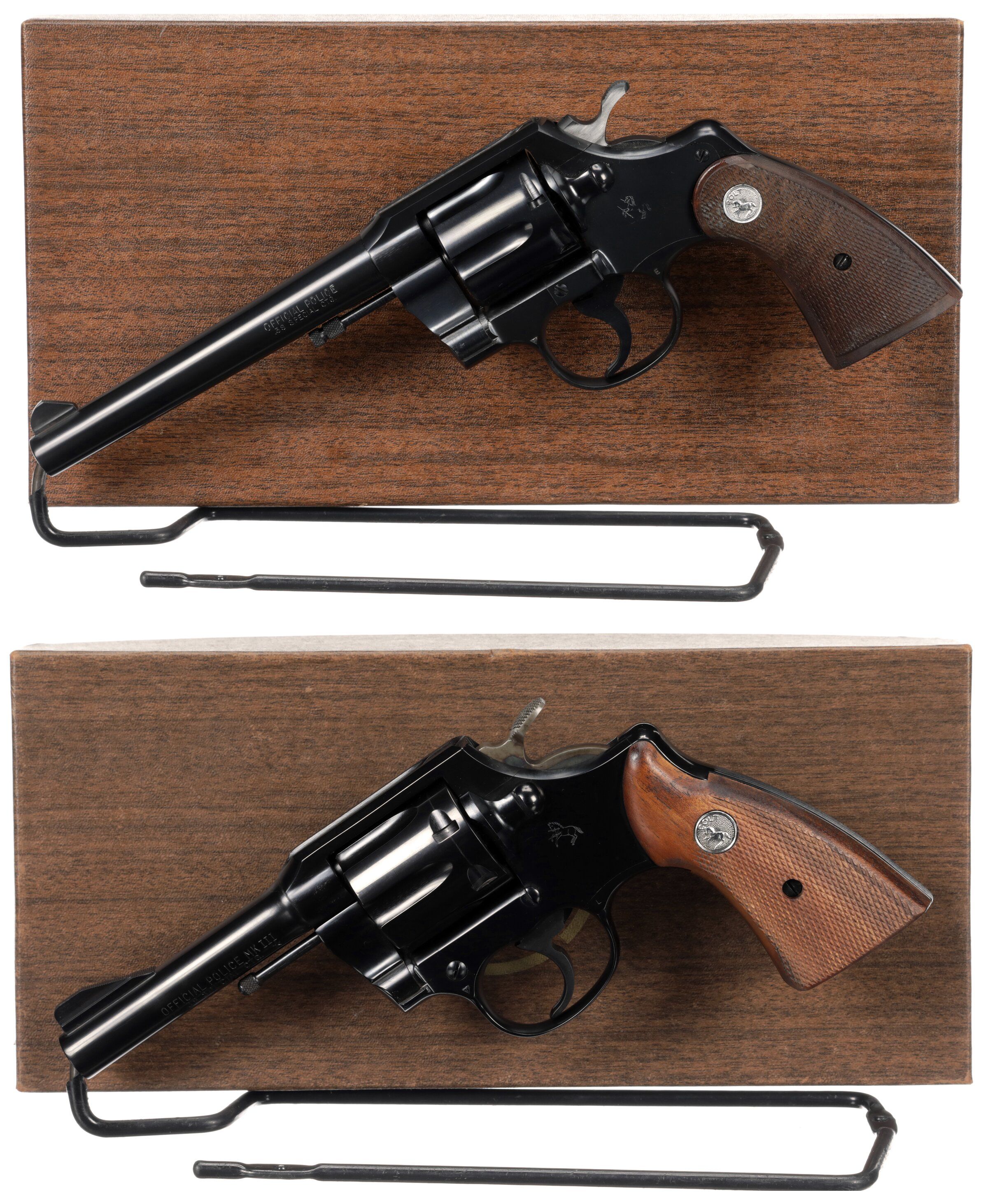 Two Colt Double Action Revolvers with Boxes | Rock Island Auction