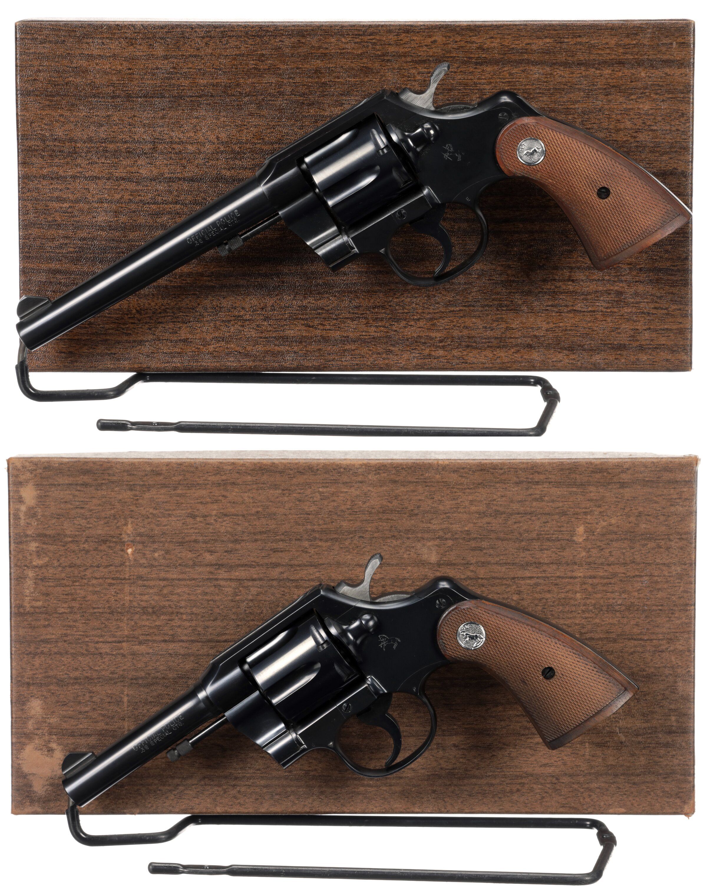 Two Colt Official Police Double Action Revolvers with Boxes | Rock ...