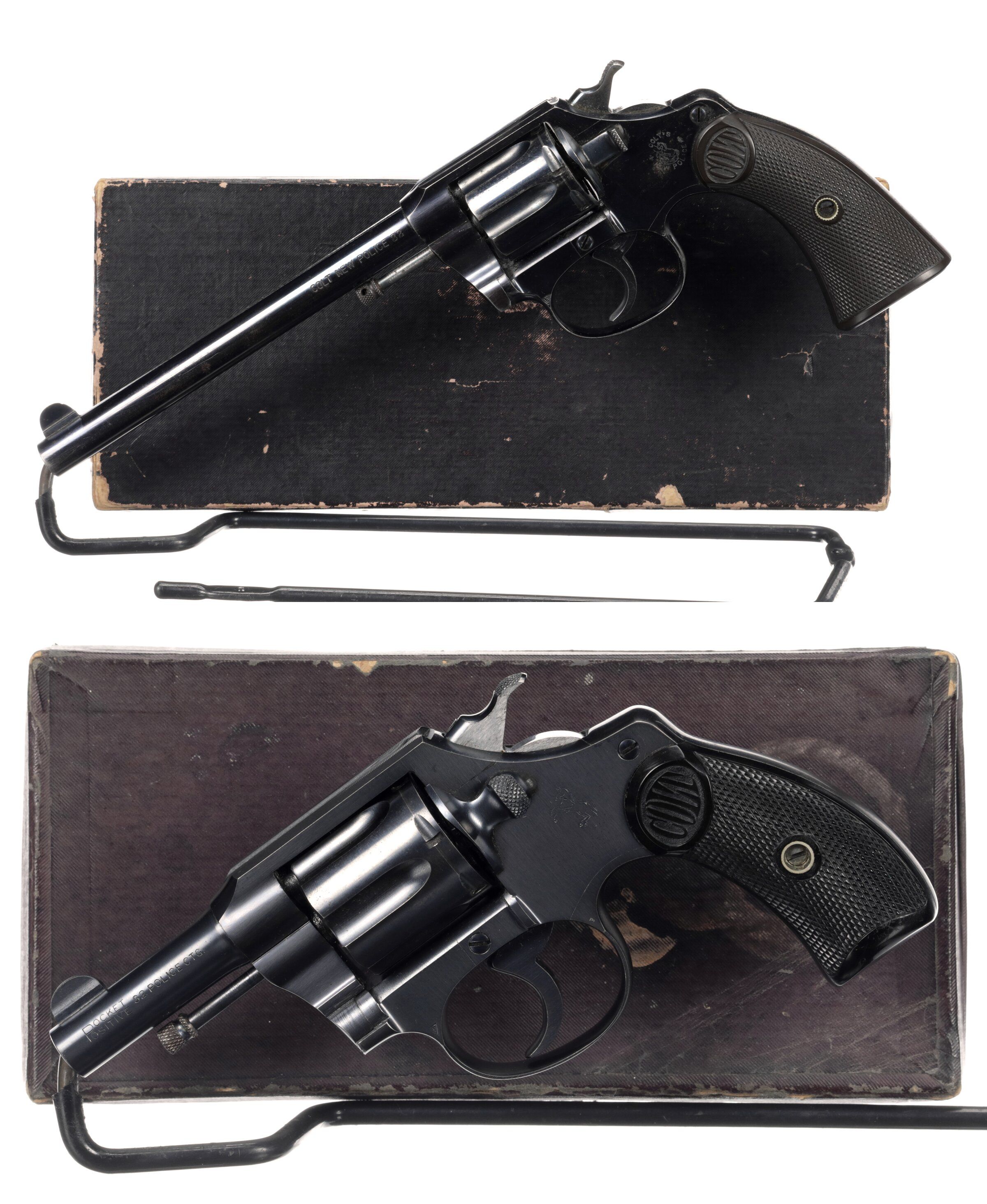Two Colt Double Action Revolvers with Boxes | Rock Island Auction