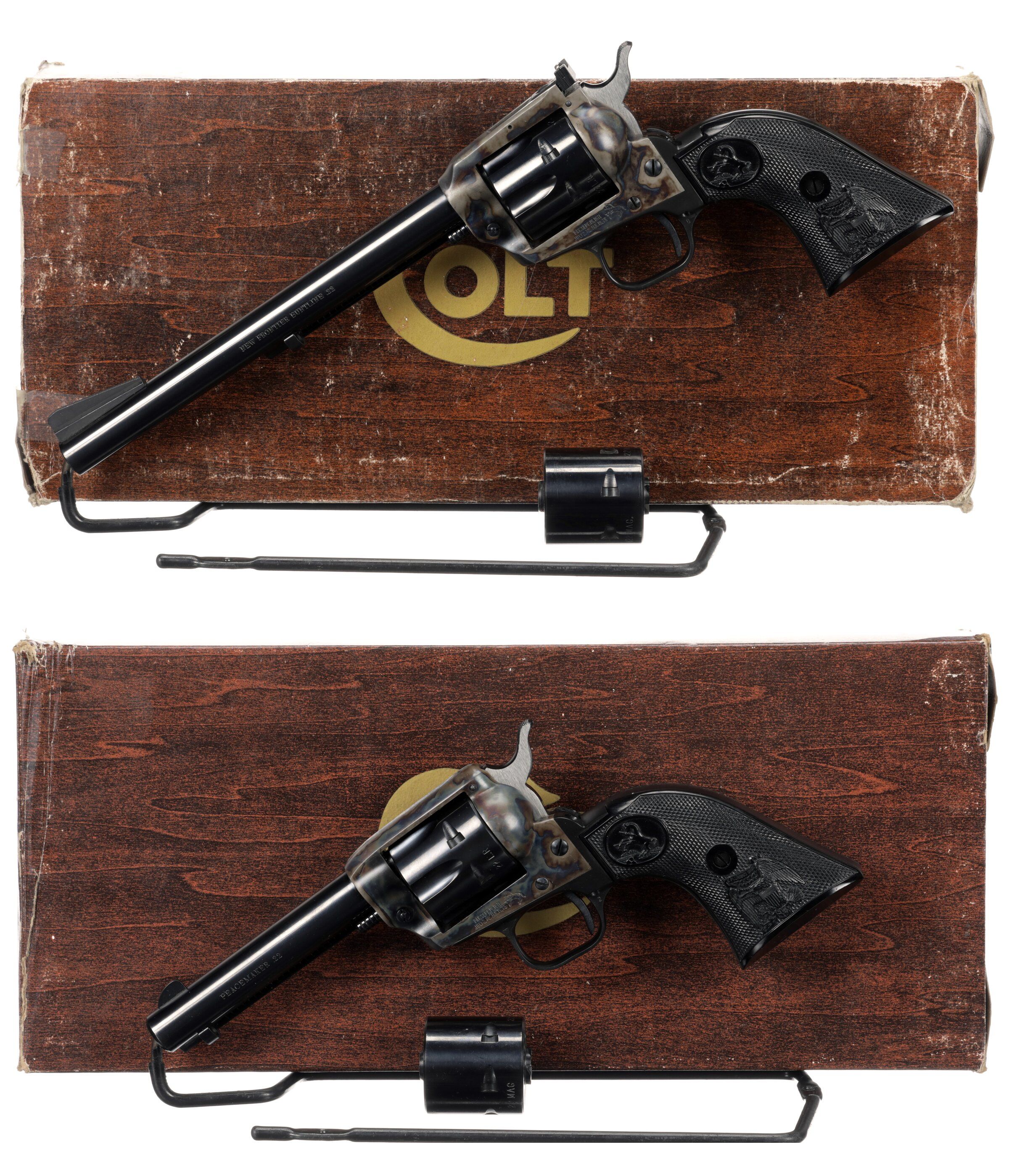 Two Dual Cylinder Colt .22 Rimfire Single Action Army Revolvers | Rock ...