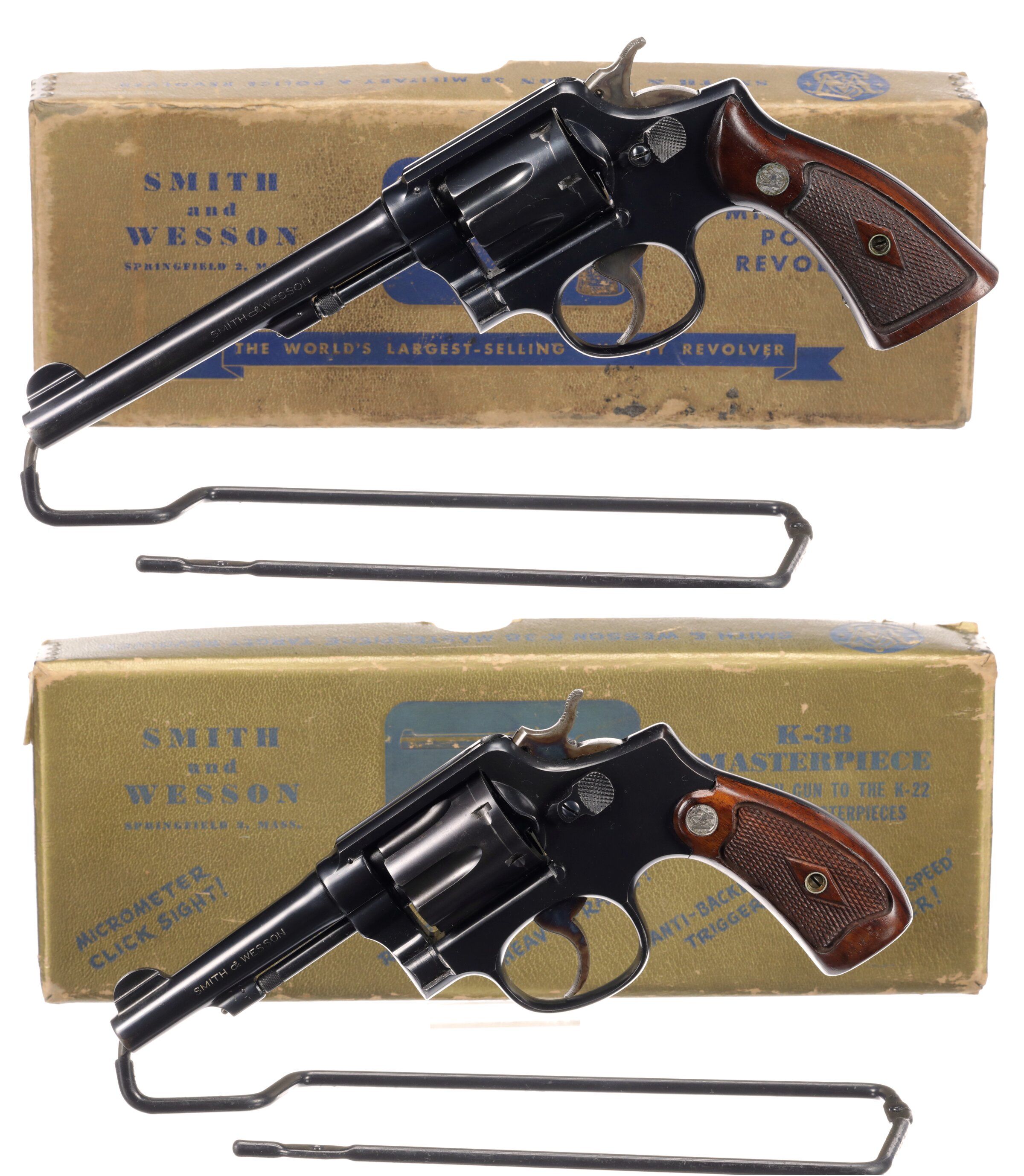 Two Smith & Wesson .38 Military & Police Pre-Model 10 Revolvers | Rock ...