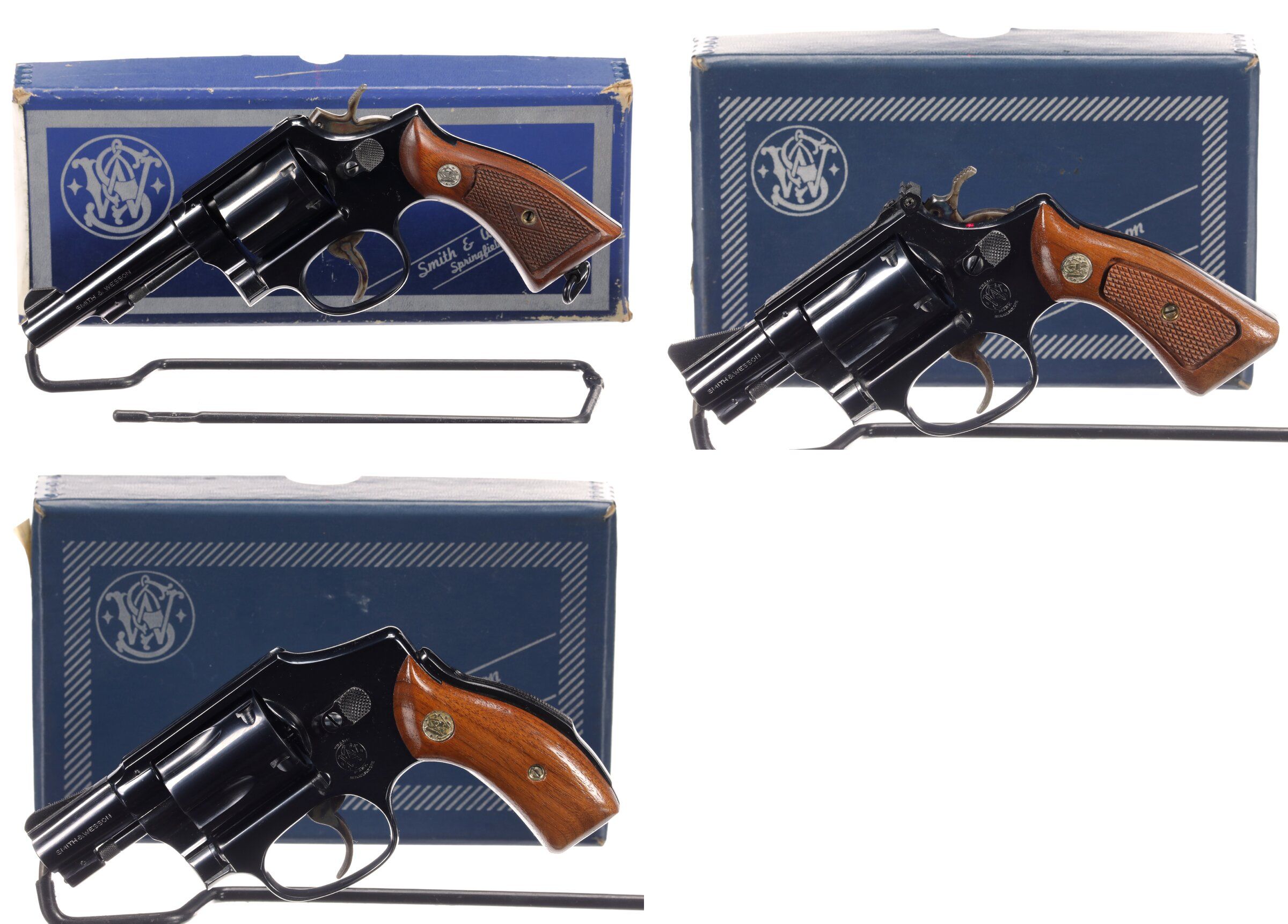 Three Smith & Wesson Double Action Revolvers with Boxes | Rock Island ...