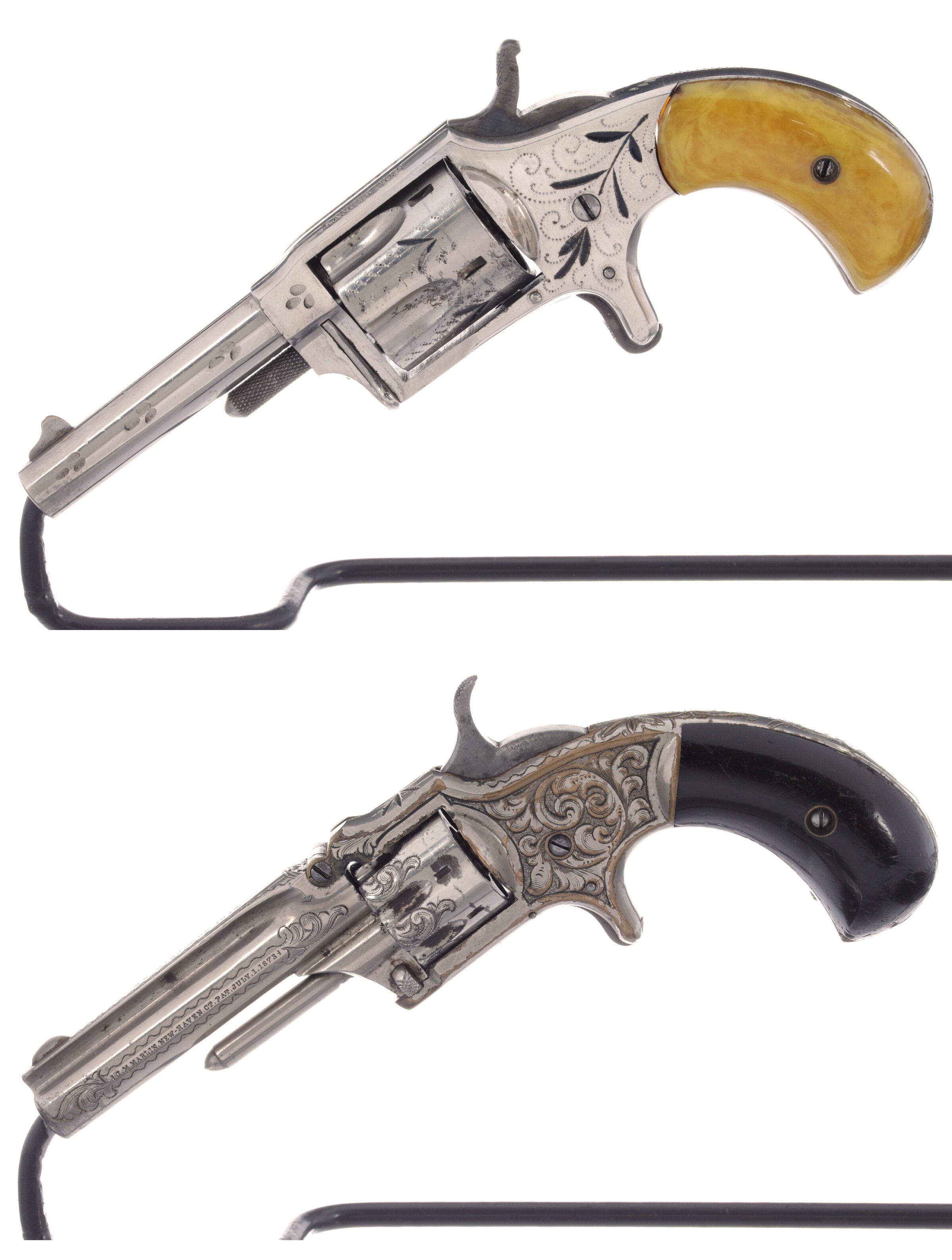 Two Factory Engraved Antique American Spur Trigger Revolvers | Rock ...