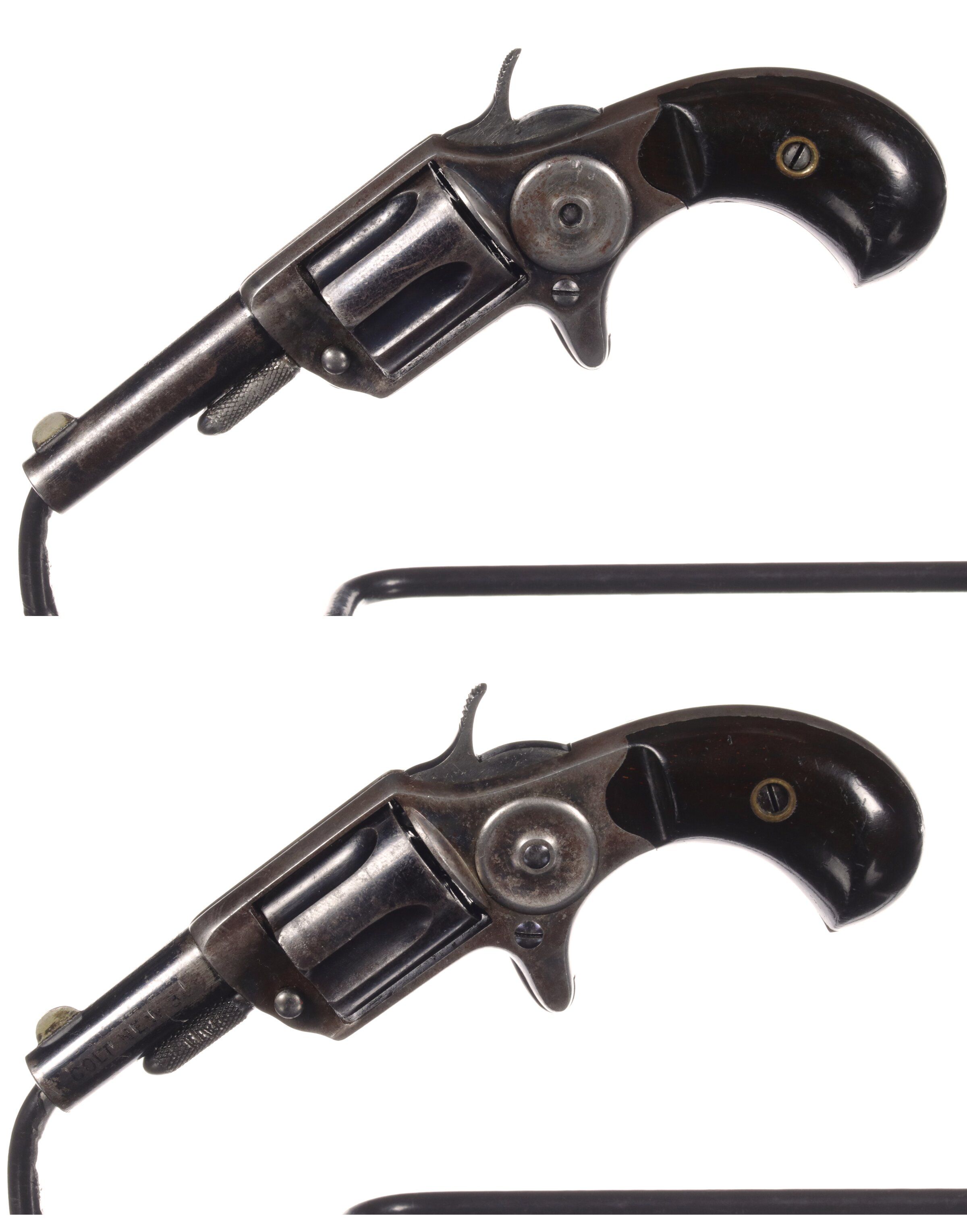 Two Etched Panel Colt New Line .30 Spur Trigger Revolvers | Rock Island Auction