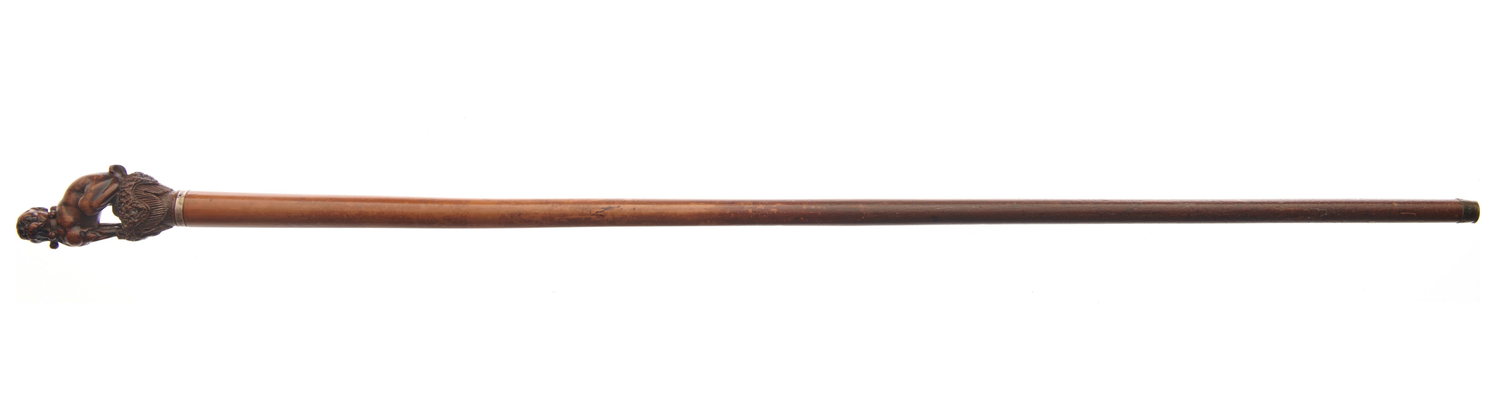 Relief Carved Hardwood Pug Cane | Rock Island Auction