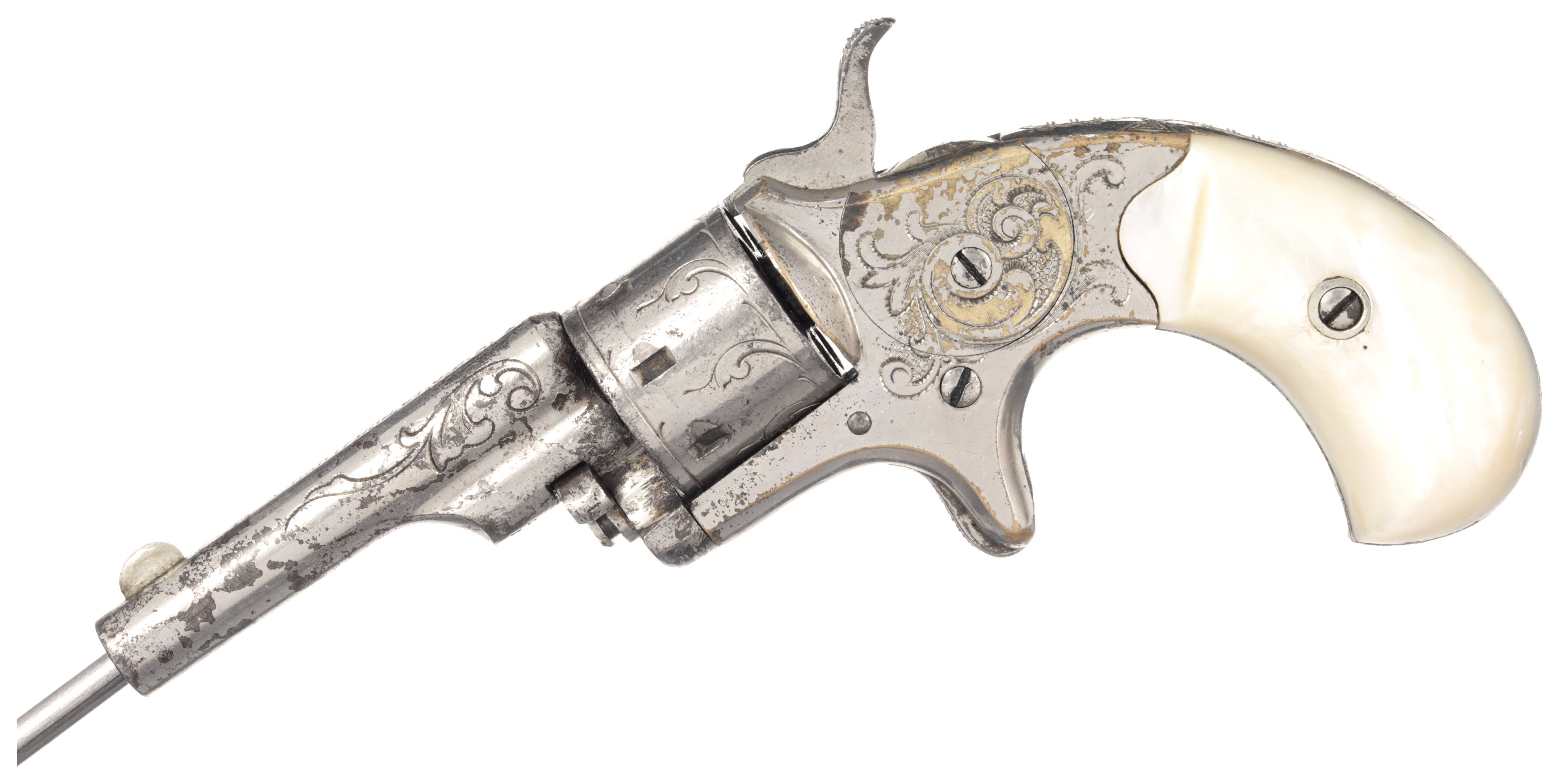 Engraved Colt Open Top Pocket Spur Trigger Revolver | Rock Island Auction