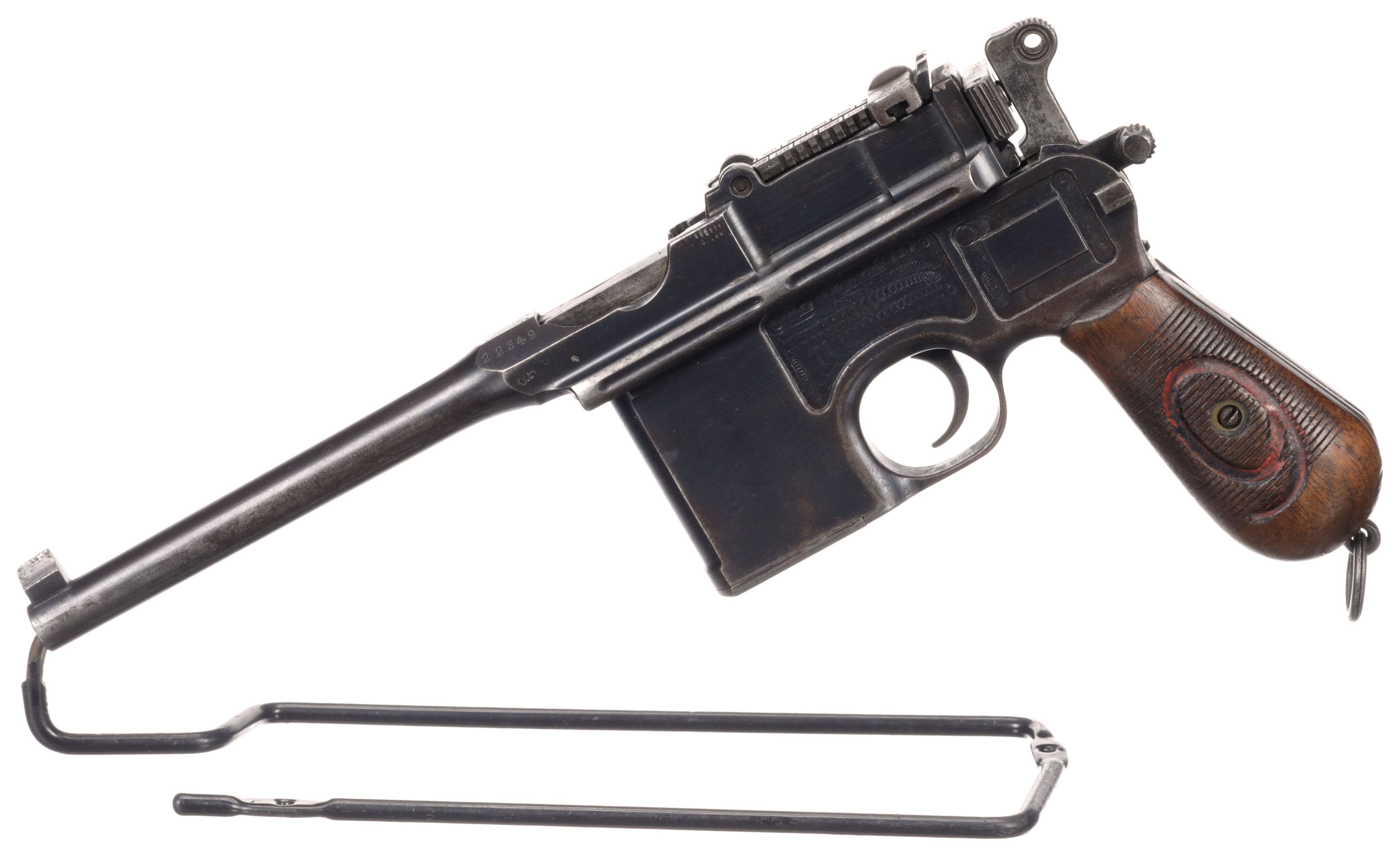 German Mauser C96 "Red Nine" Broomhandle with Holster | Rock Island Auction