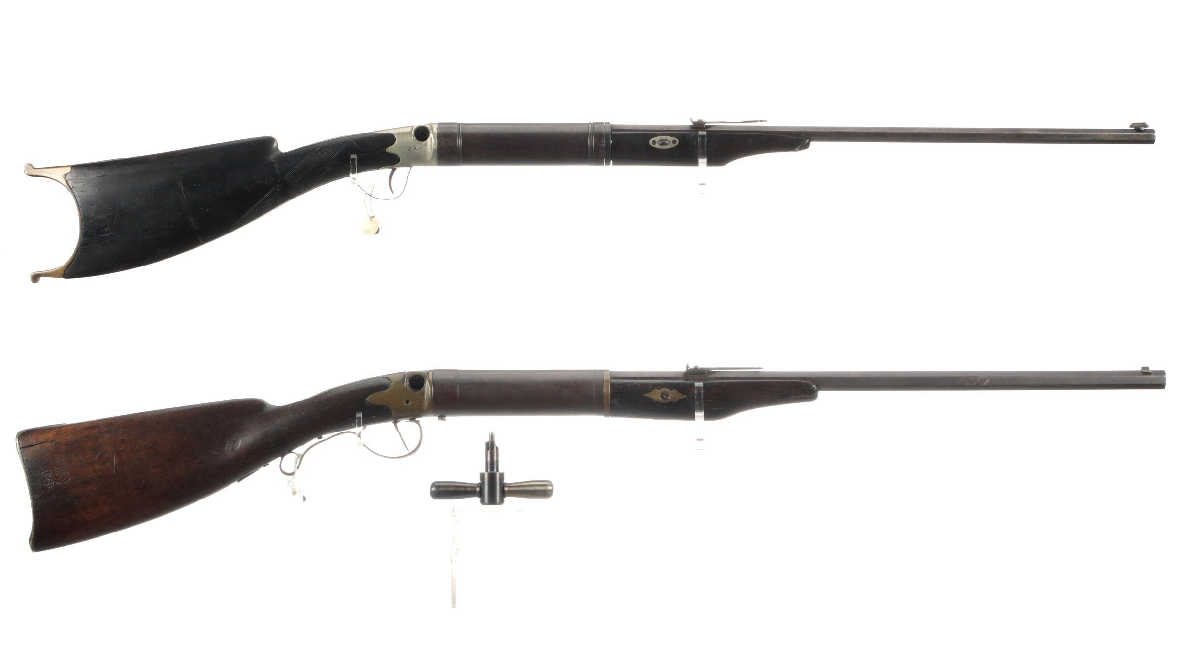 Two Crank Handle Air Rifles | Rock Island Auction