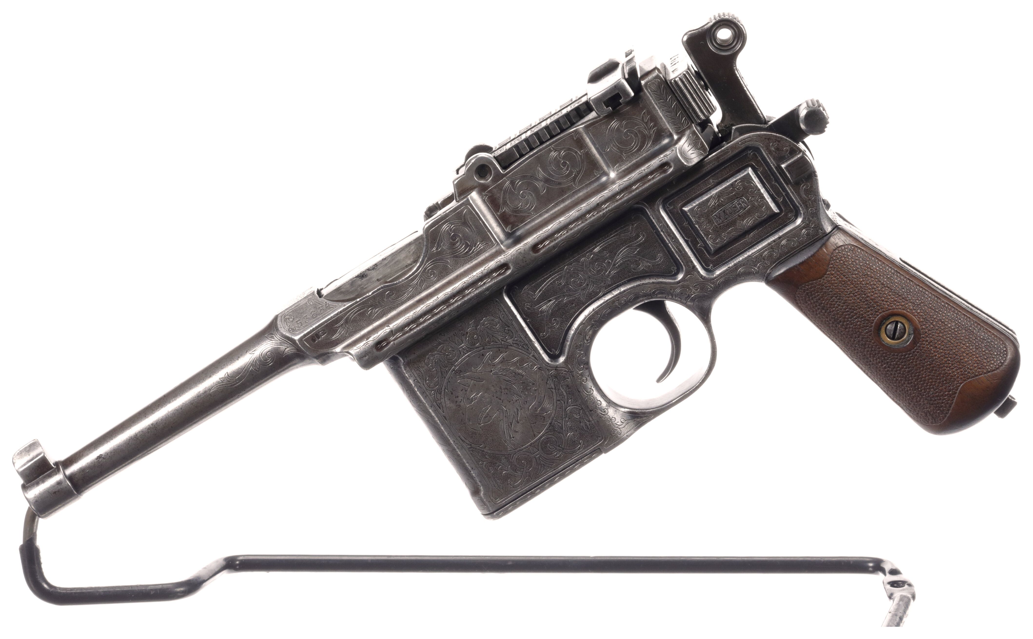 Custom Engraved Mauser C96 Bolo Broomhandle Pistol | Rock Island Auction