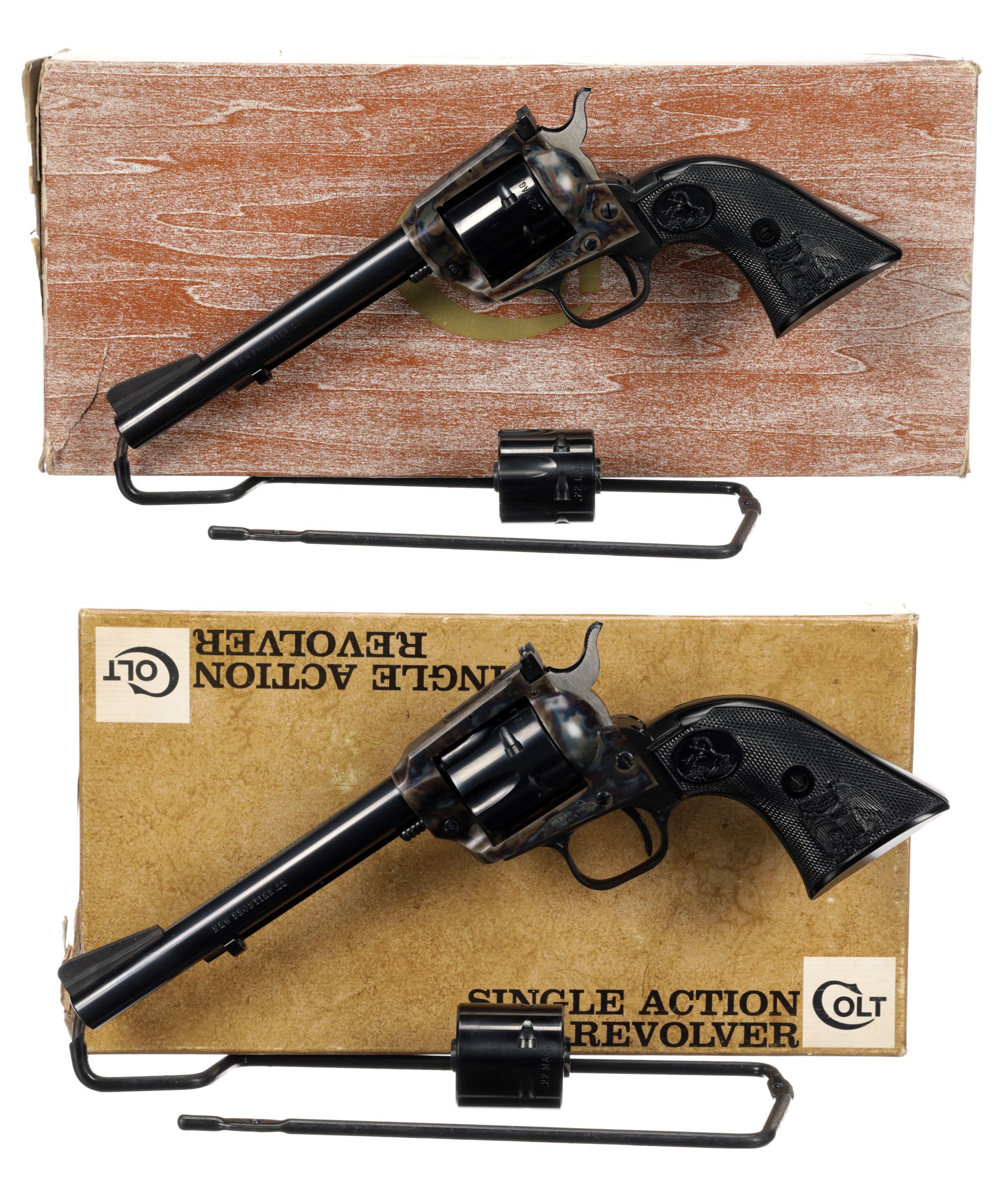 Two Colt New Frontier Single Action Revolvers with Boxes | Rock Island ...