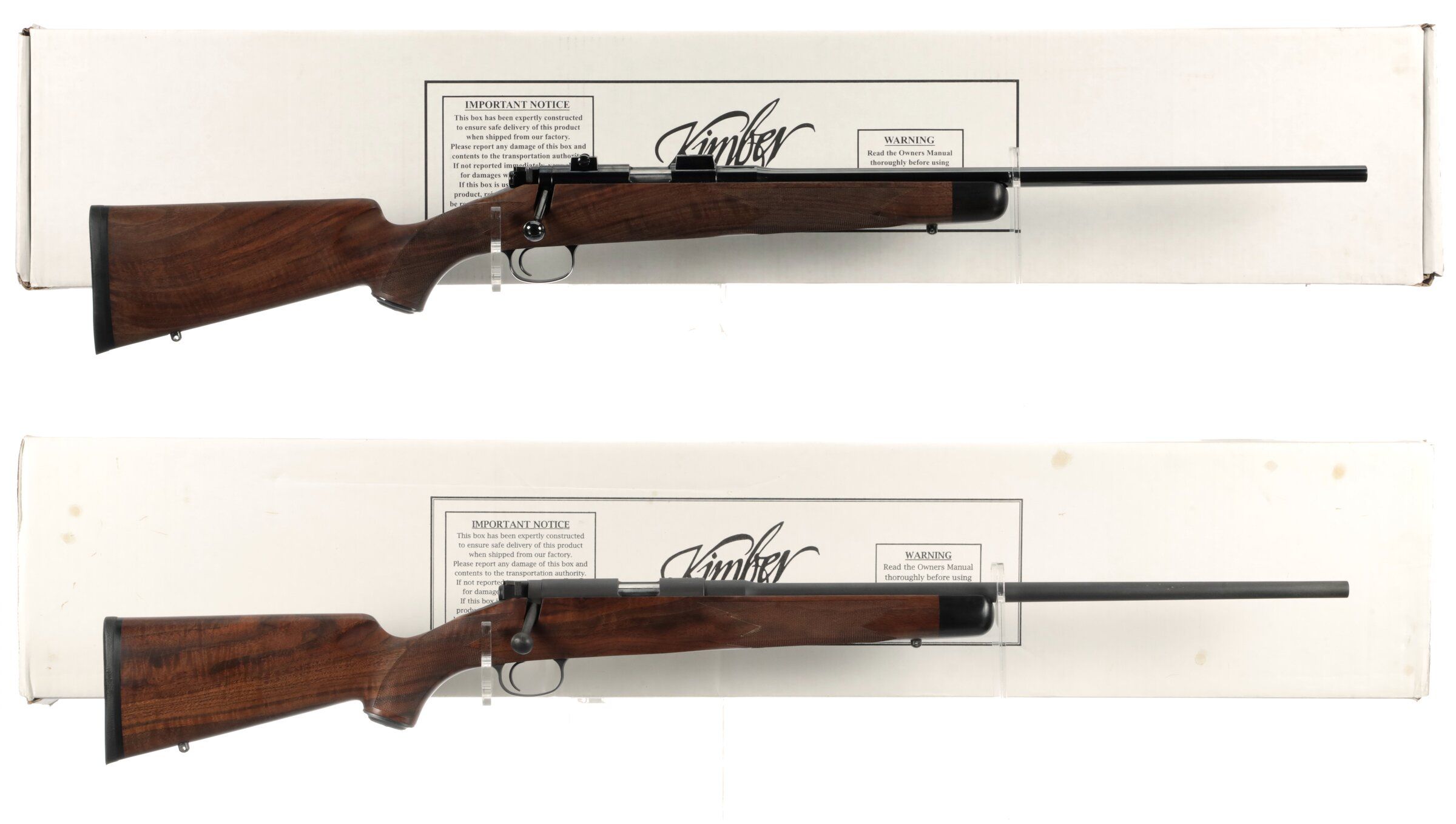 Two Kimber Model 22 Bolt Action Rifles with Boxes | Rock Island Auction
