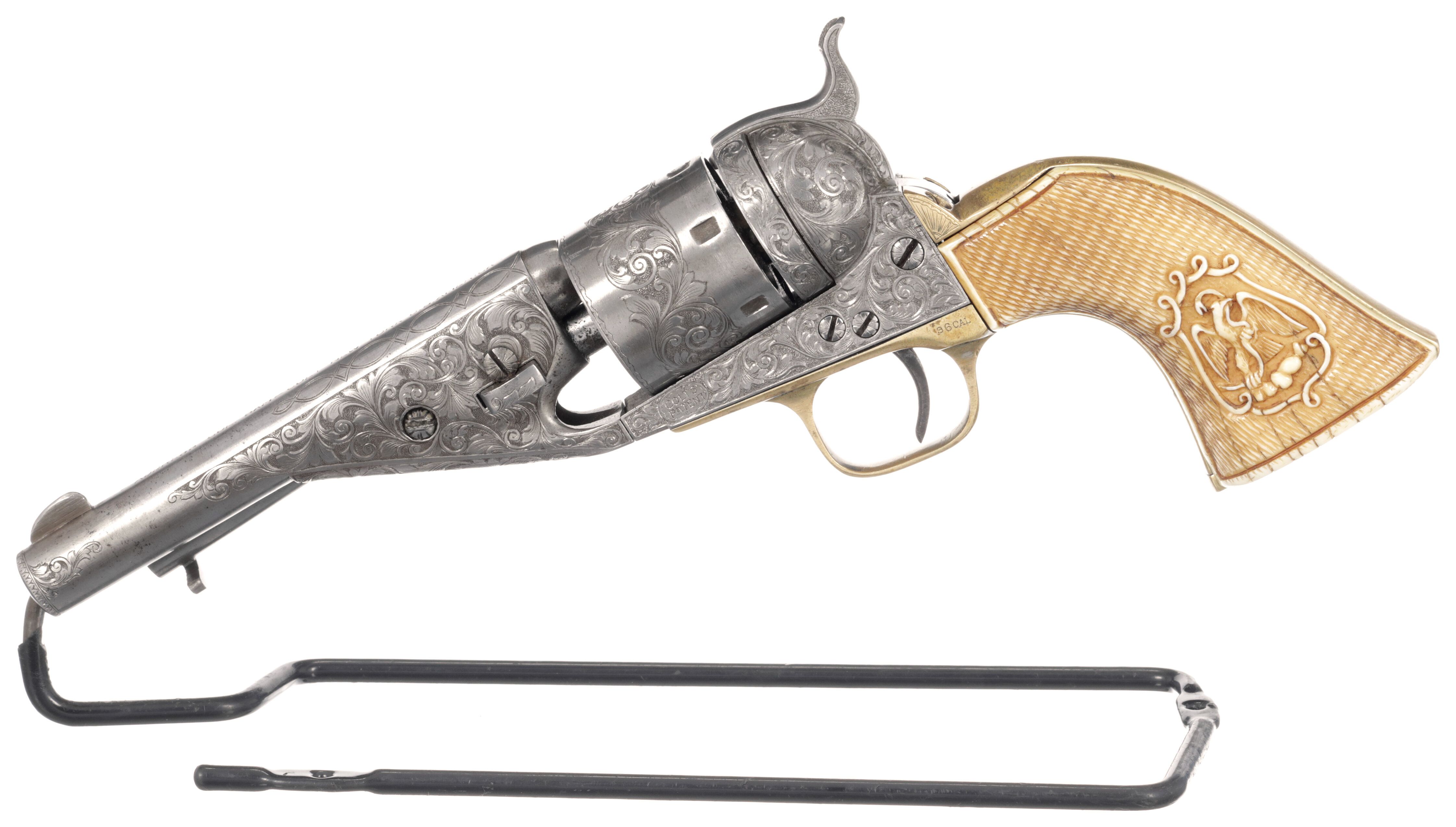 Engraved Colt Model 1861 Navy Richards-Mason Conversion Revolver | Rock ...