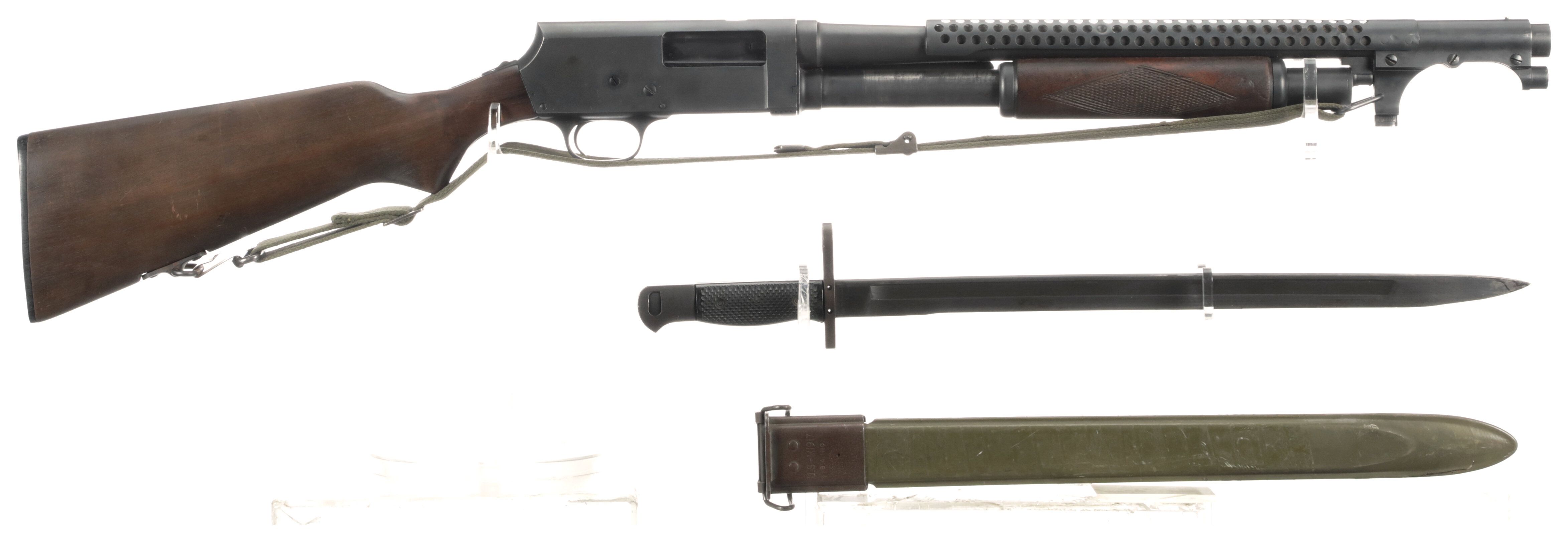 U.S. Stevens Model 520 Trench Style Shotgun with Bayonet | Rock Island ...