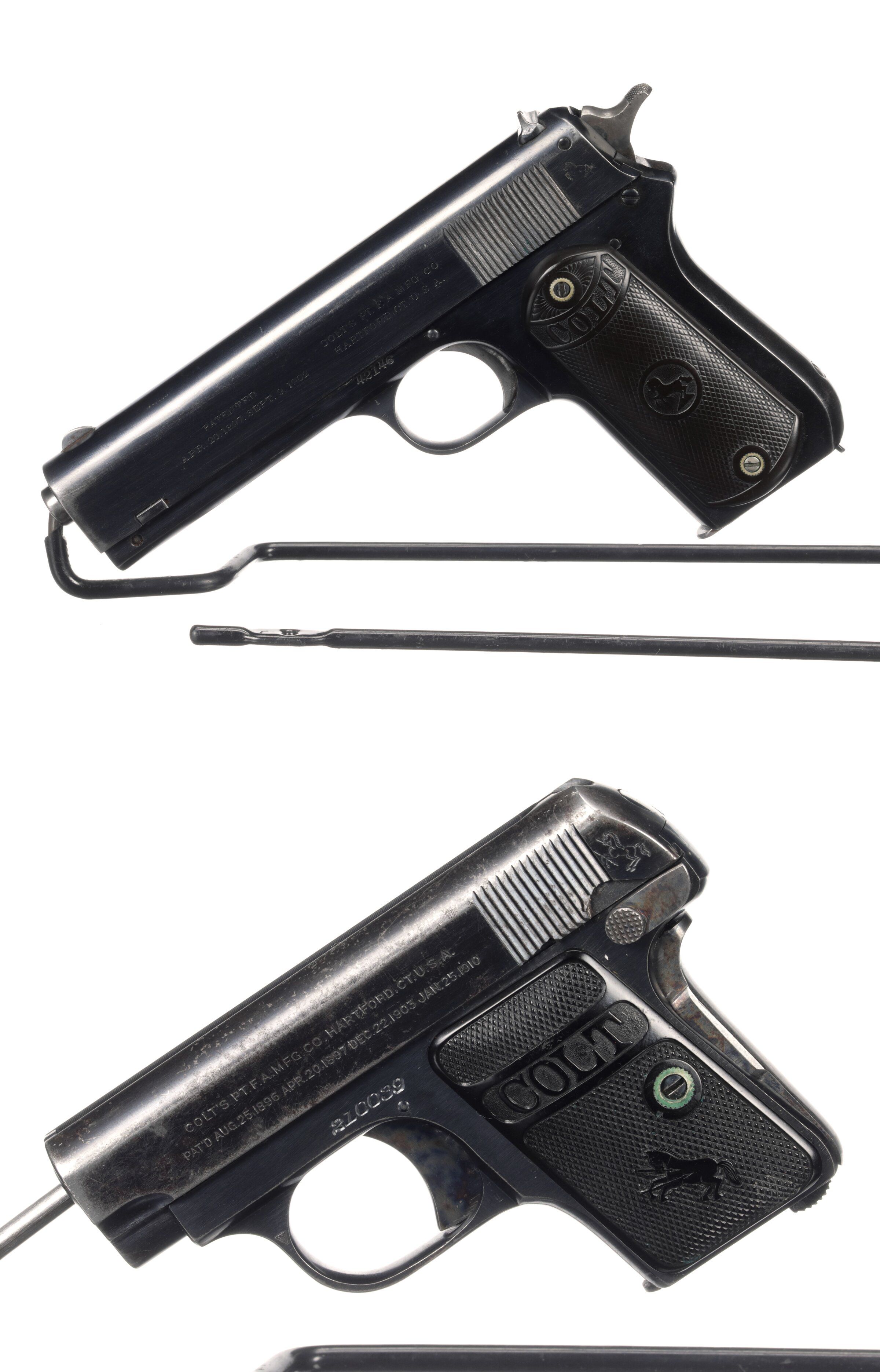 Two Early Colt Semi-Automatic Pistols | Rock Island Auction