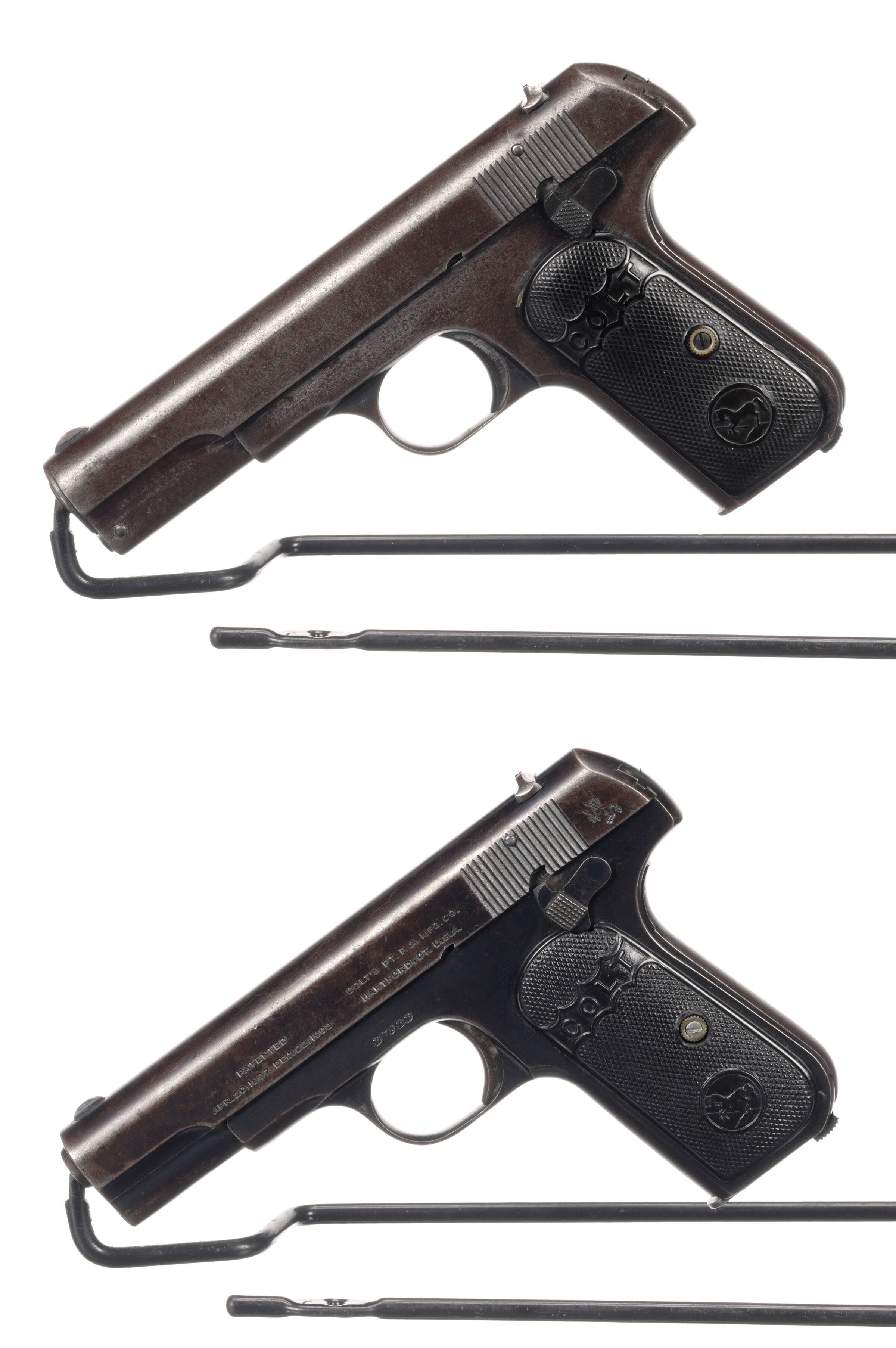 Two Colt Pocket Hammerless Semi-Automatic Pistols | Rock Island Auction