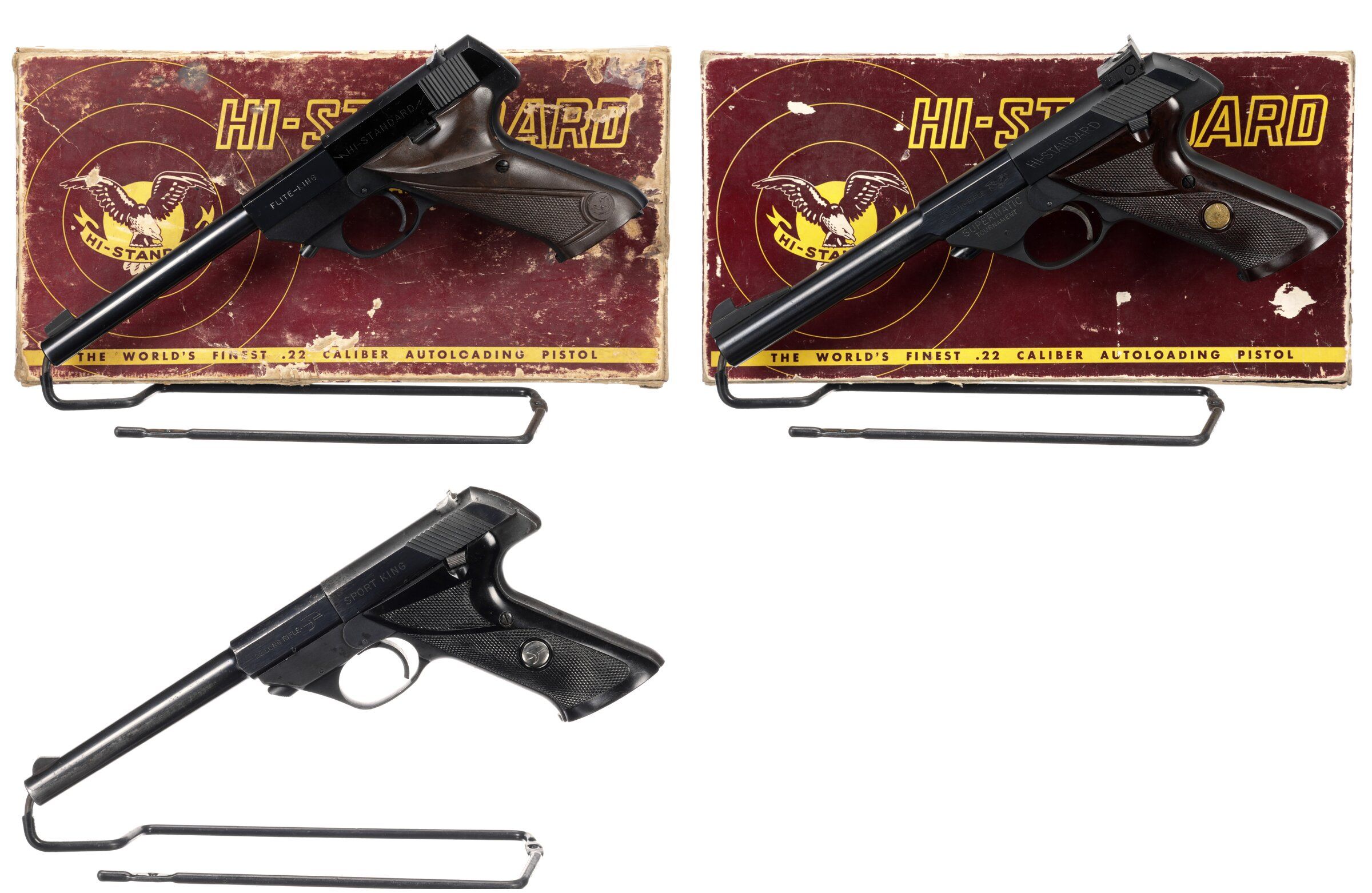 Three High Standard Semi-Automatic .22 Rimfire Target Pistols | Rock ...