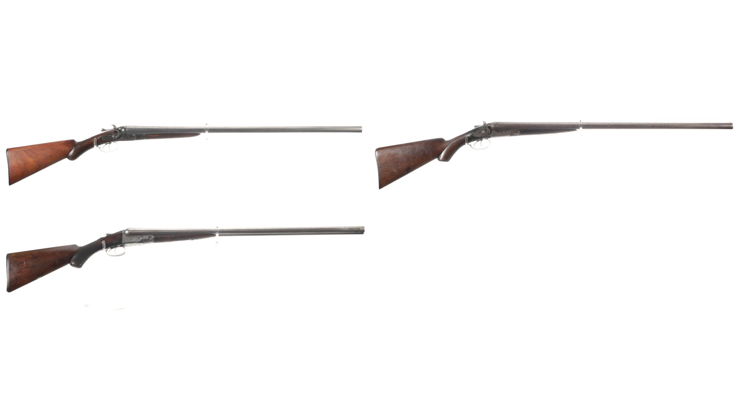 Three Antique Double Barrel Shotguns | Rock Island Auction