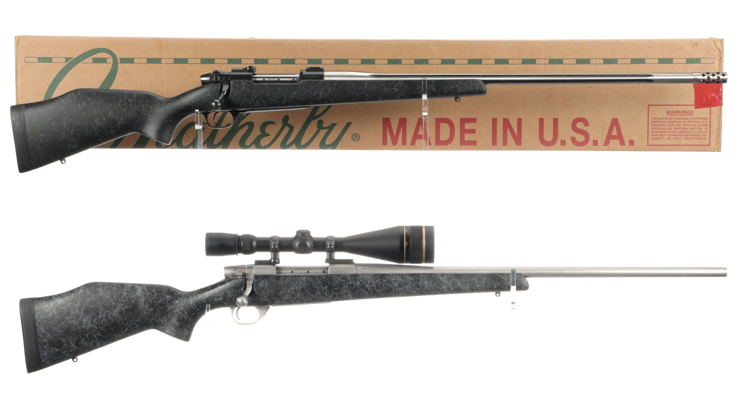 Two Weatherby Bolt Action Rifles | Rock Island Auction