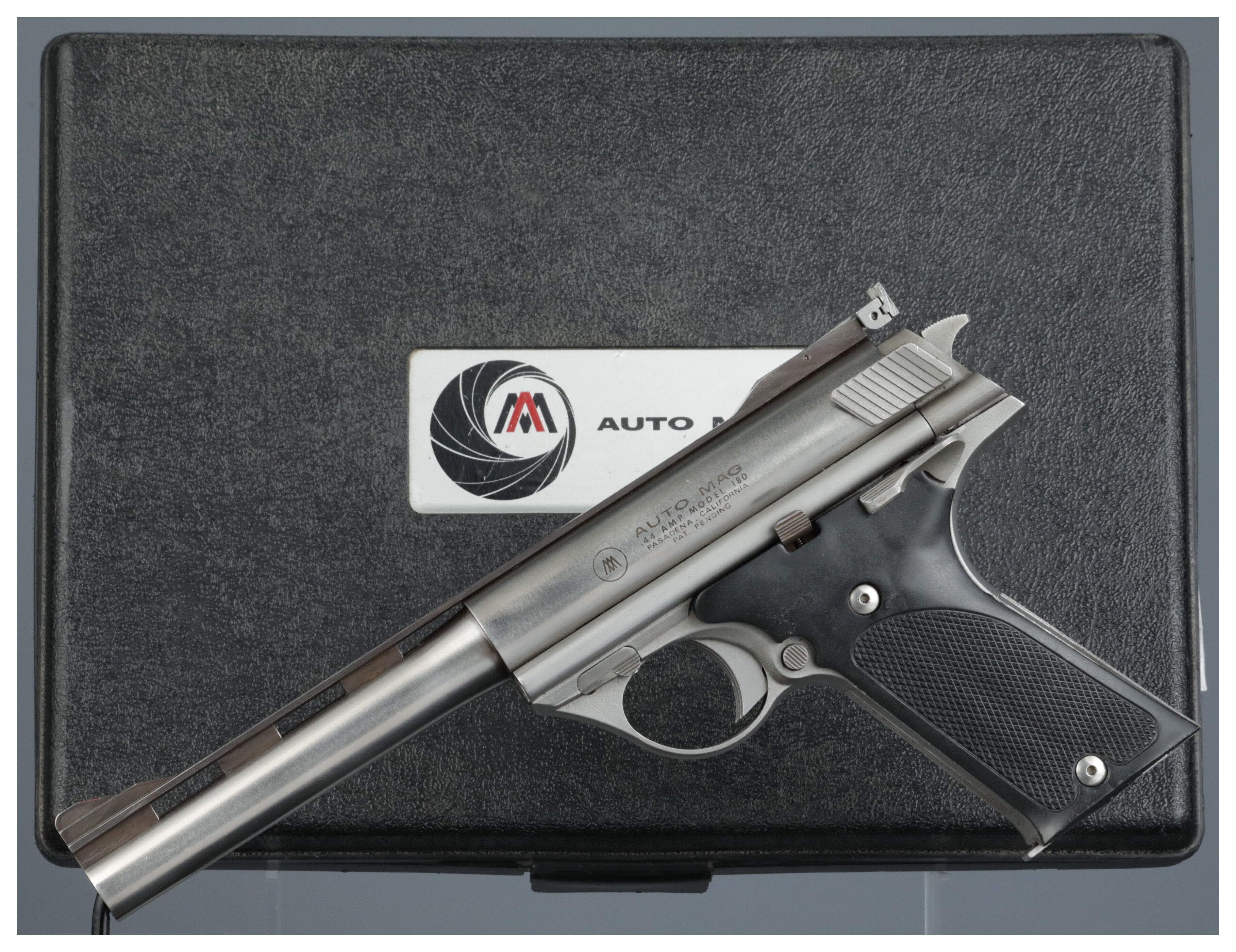 Auto Mag Pasadena Model 180 Semi-Automatic Pistol with Case | Rock ...