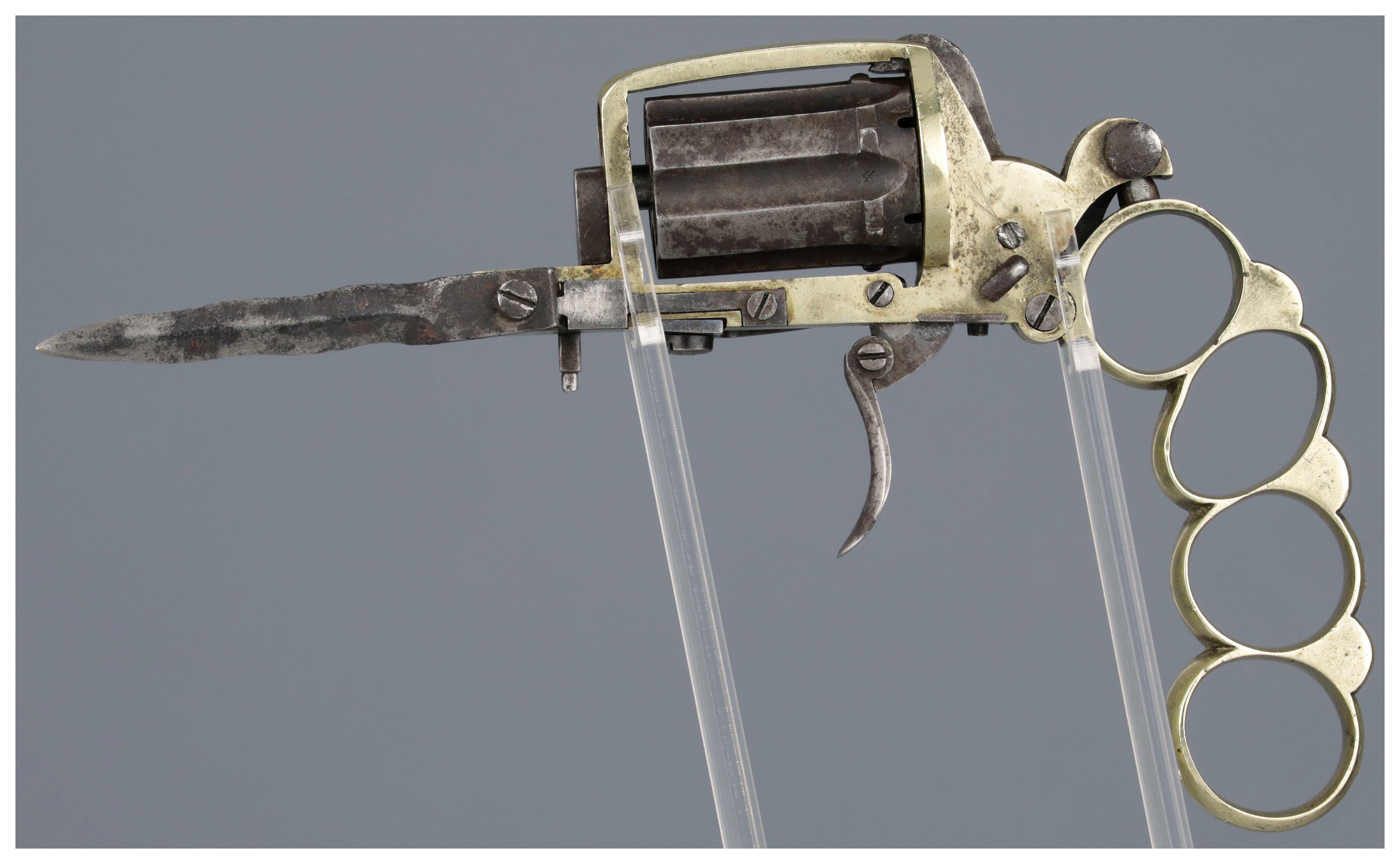 Dolne Apache Pinfire Pocket Revolver with Folding Knife | Rock Island ...