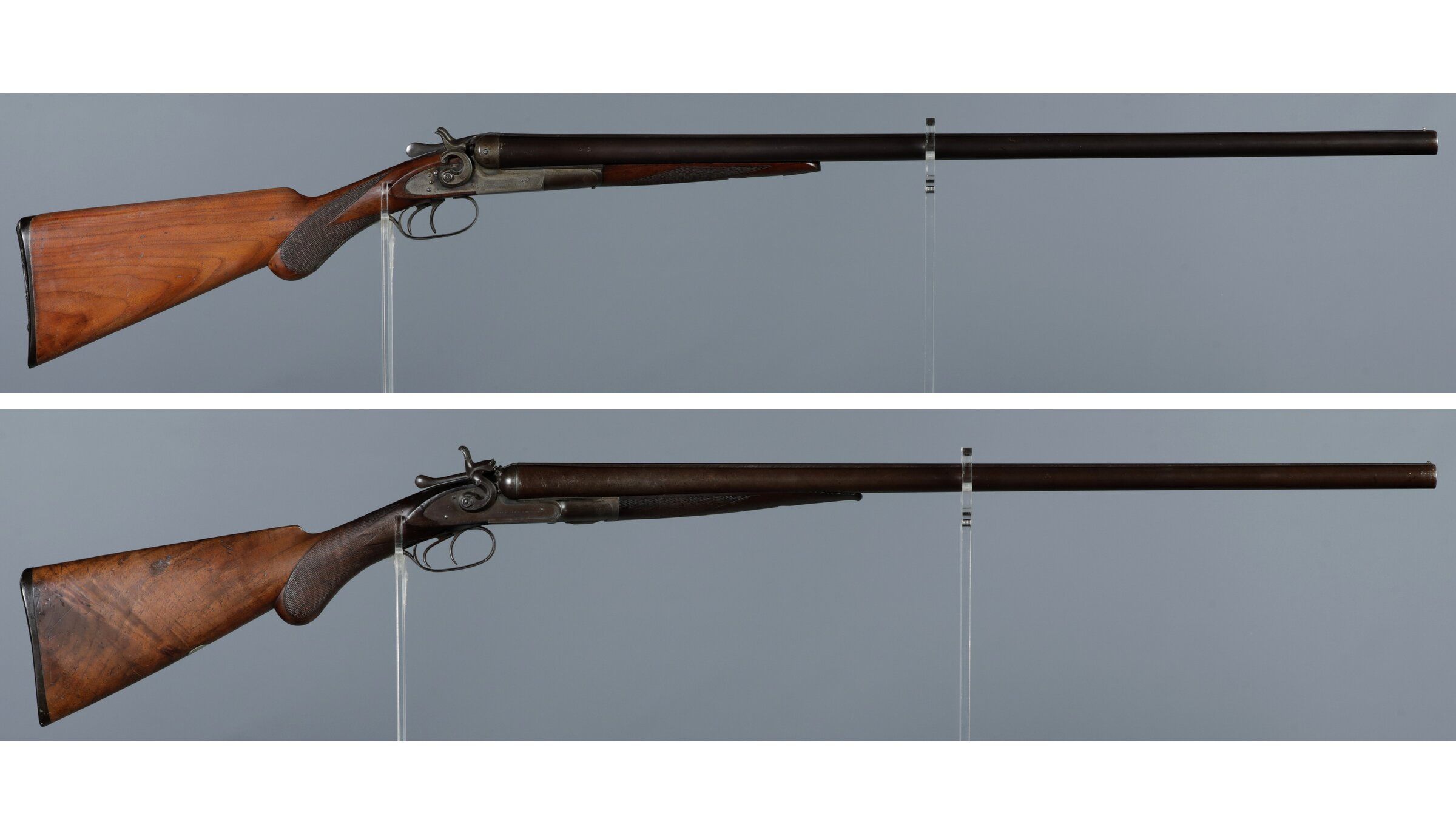 Two American Double Barrel Hammer Shotguns | Rock Island Auction