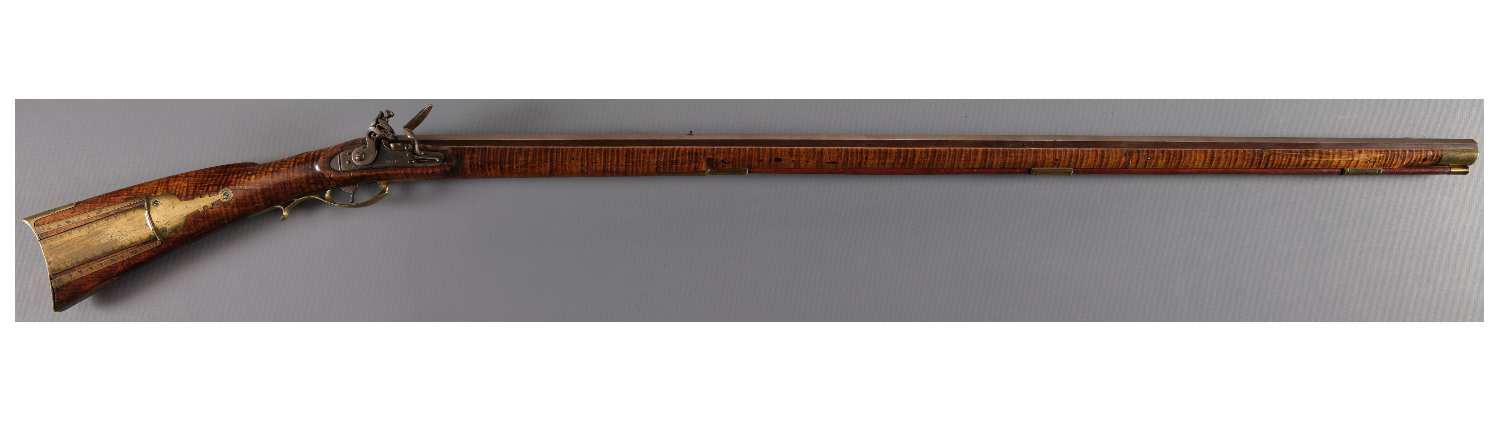 A. Gompf Marked Flintlock American Long Rifle | Rock Island Auction