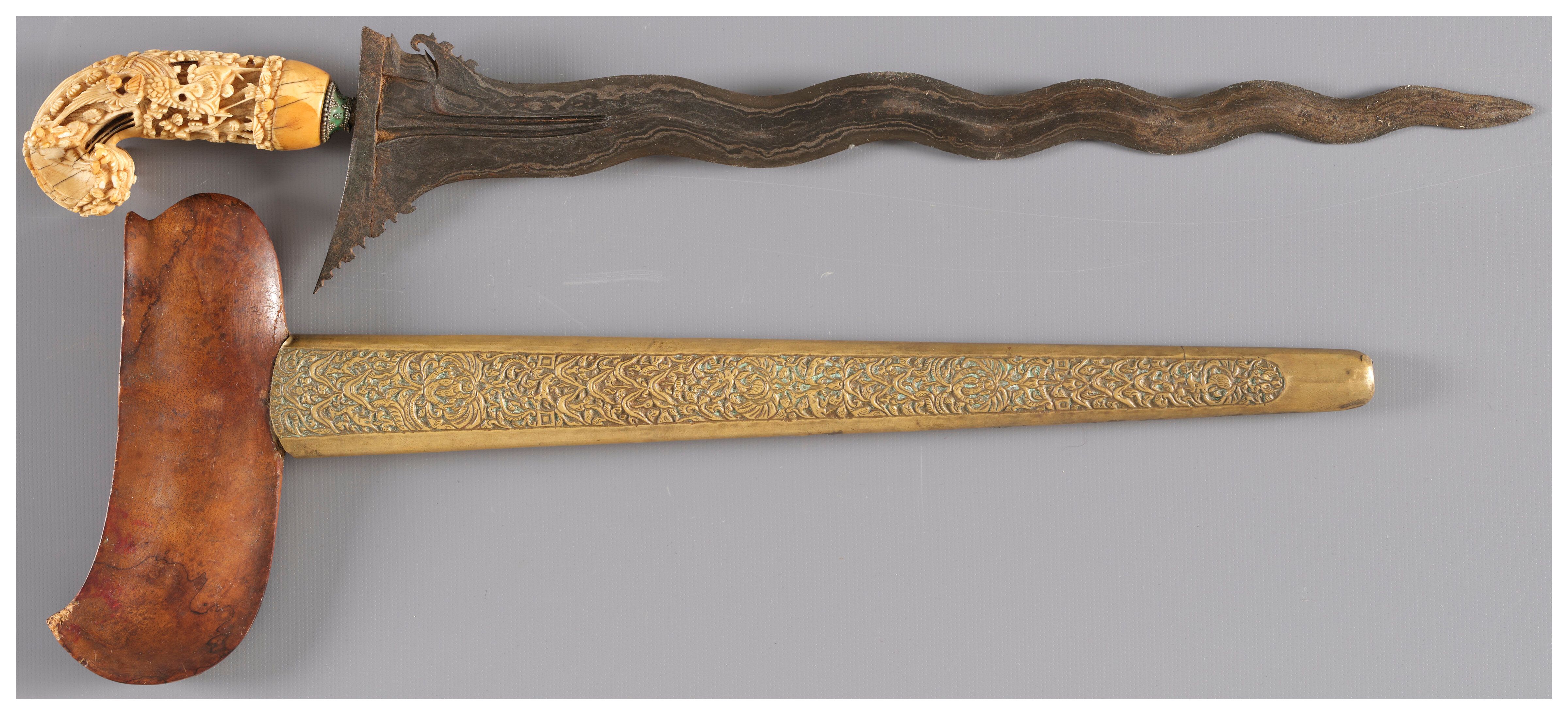 Patterned Blade Indonesian Style Keris Dagger | Rock Island Auction